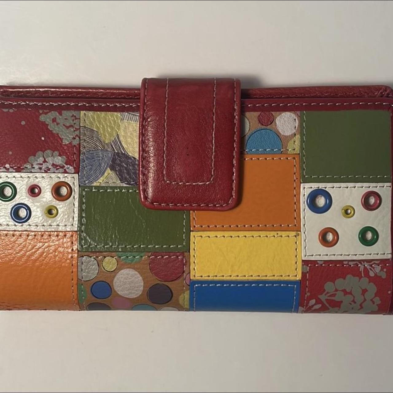 Fossil Ladies Wallet Patchwork Design Genuine... - Depop
