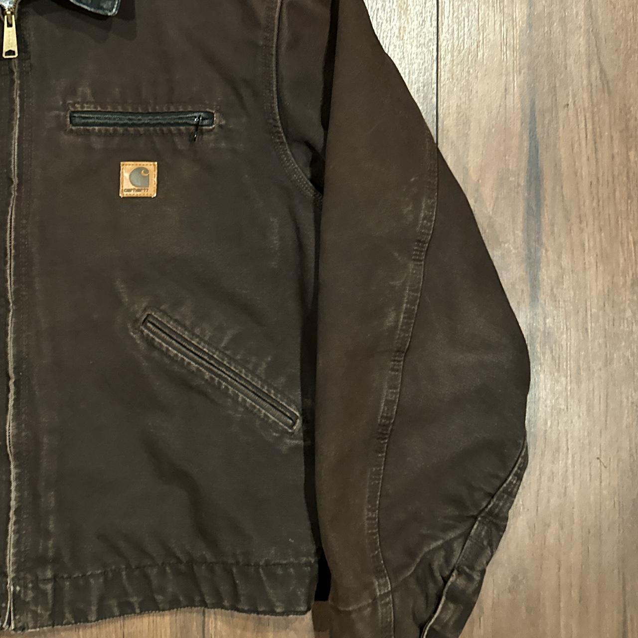 vintage J97 DKB brown carhartt detroit jacket size... - Depop