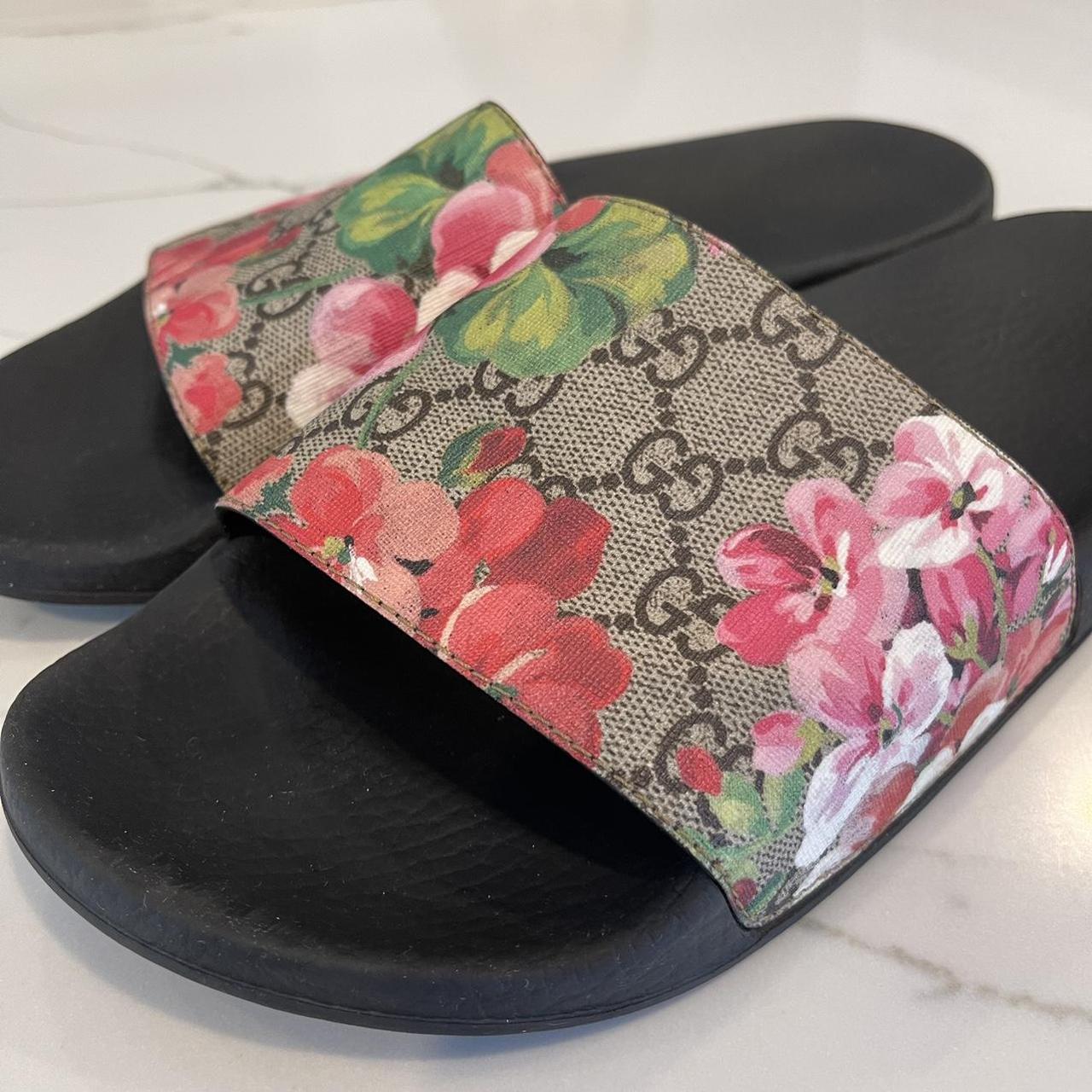 Gucci Blooms Supreme Floral Slide Sandal #gucci... - Depop