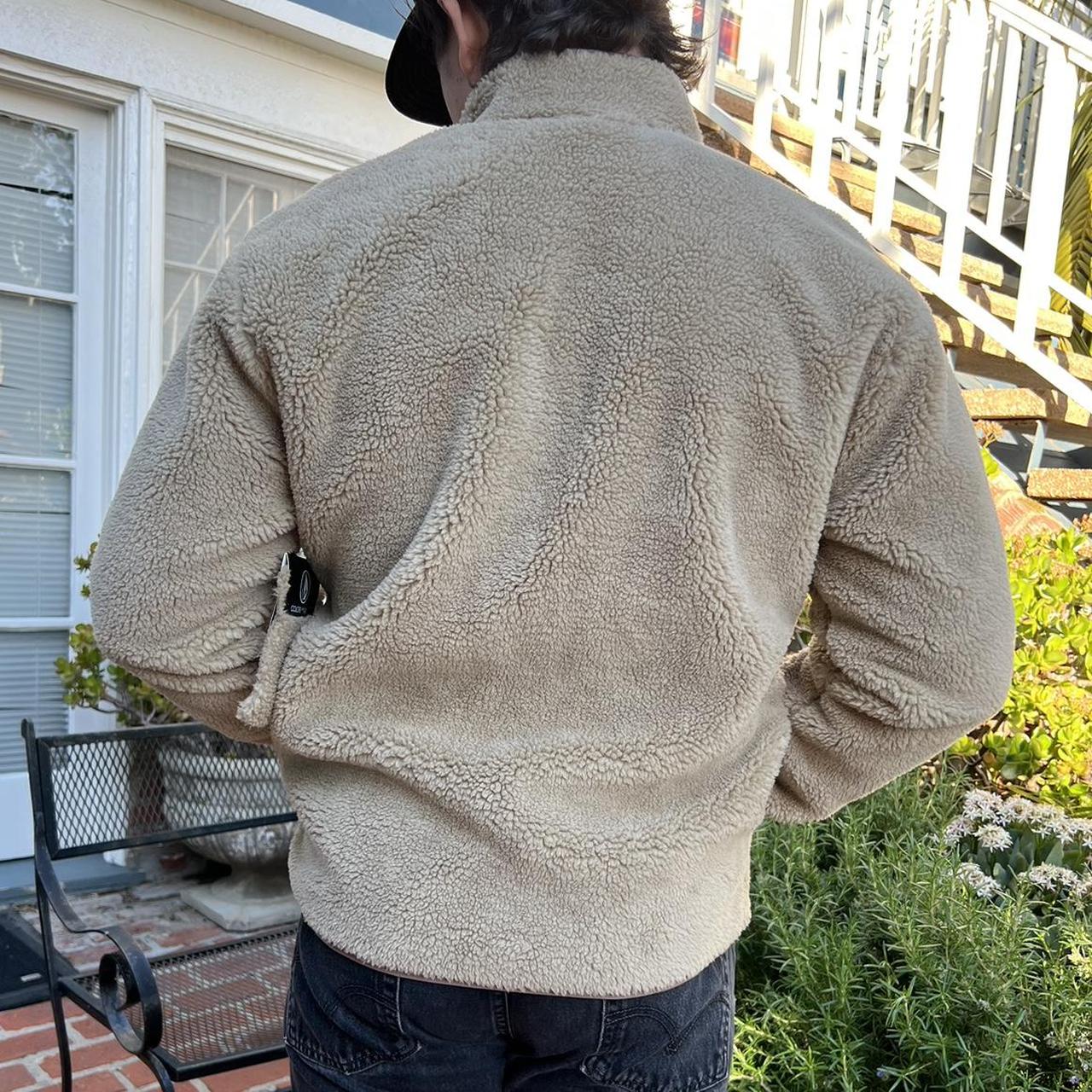 Volcom Men's Tan and Cream Jacket | Depop