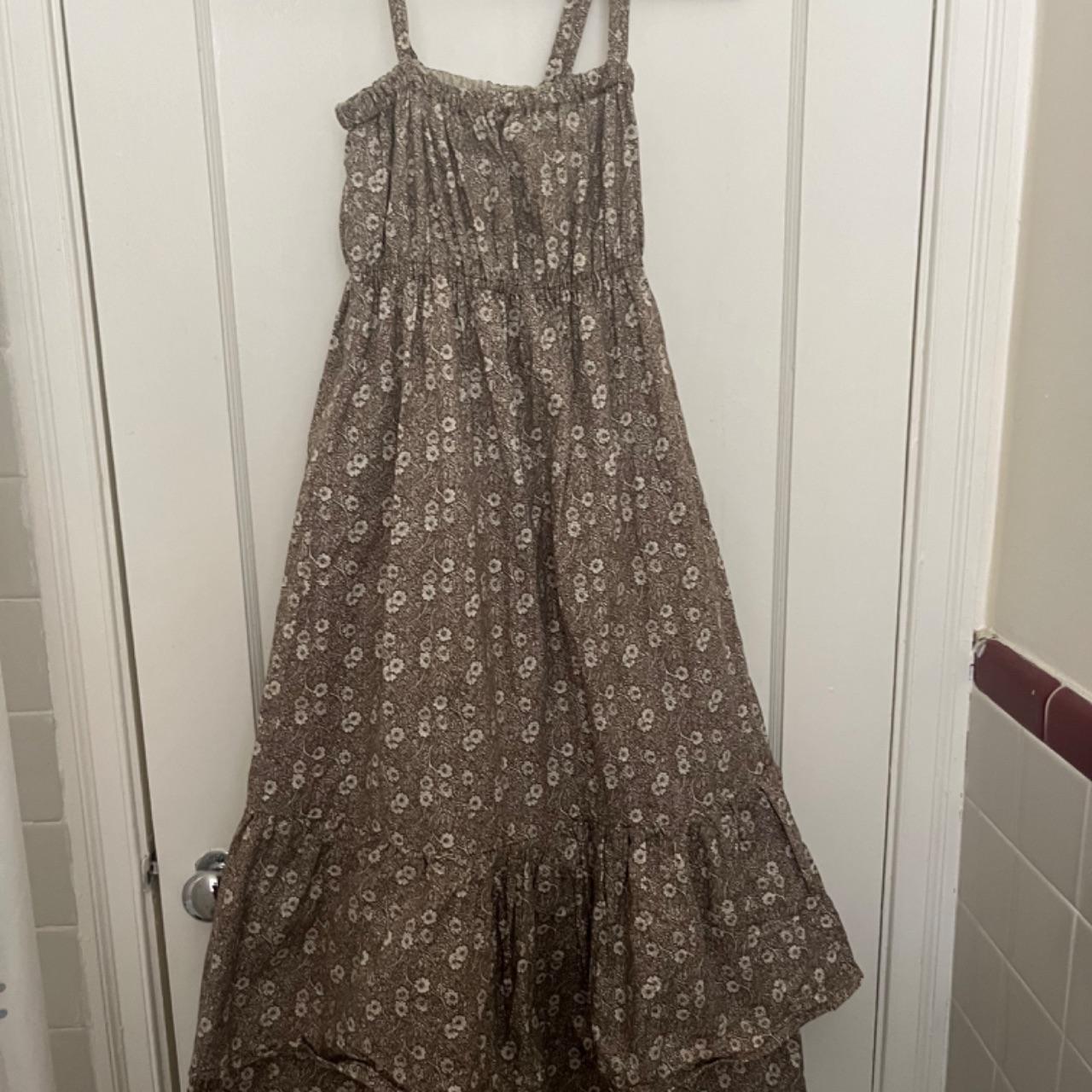 Vintage Handmade Tiered Floral Sundress In good... - Depop