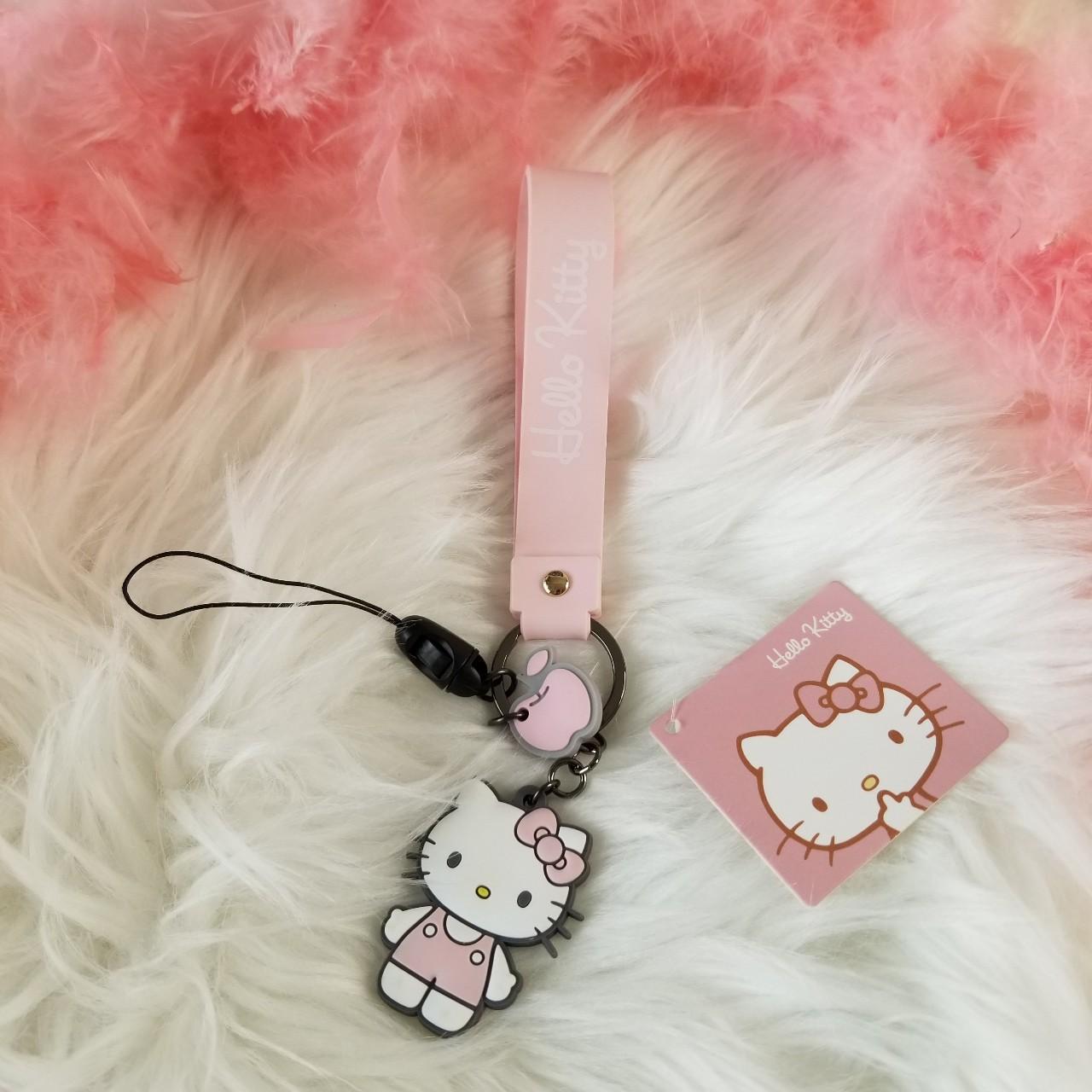 Hello Kitty Pink Keychain Logo Cute Hello Kitty... - Depop