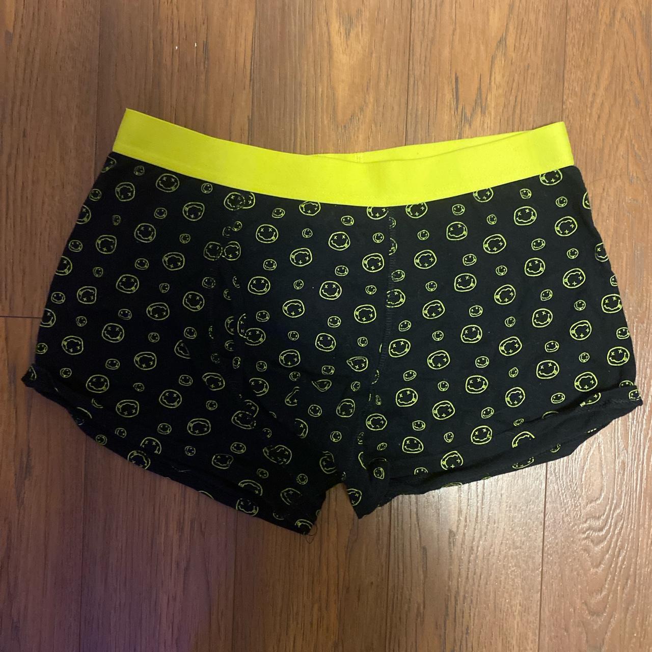 Urban Outfitters Men's Black and Yellow Boxers-and-briefs | Depop