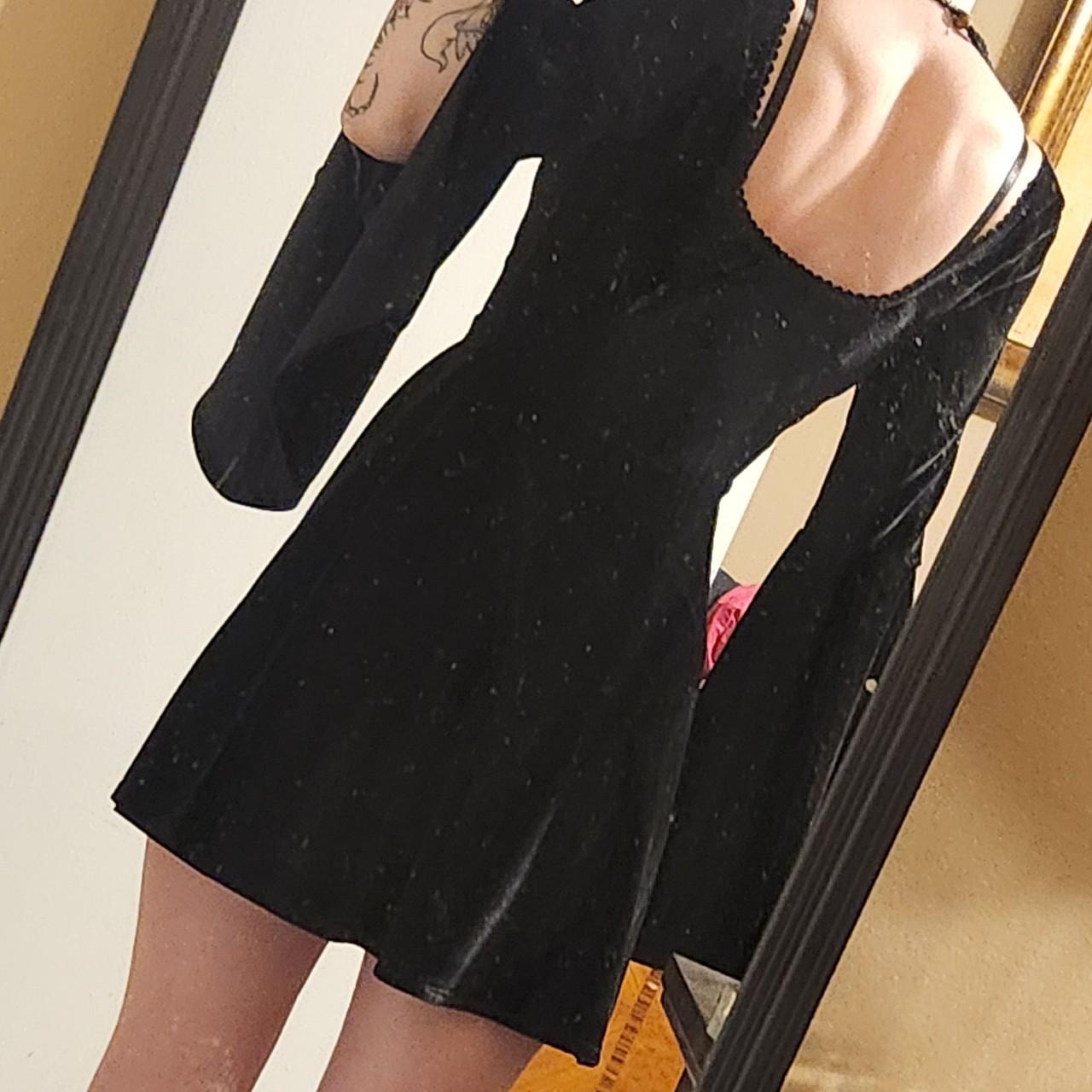 Dollskill house of Widow "bat embroidered velvet... | Depop