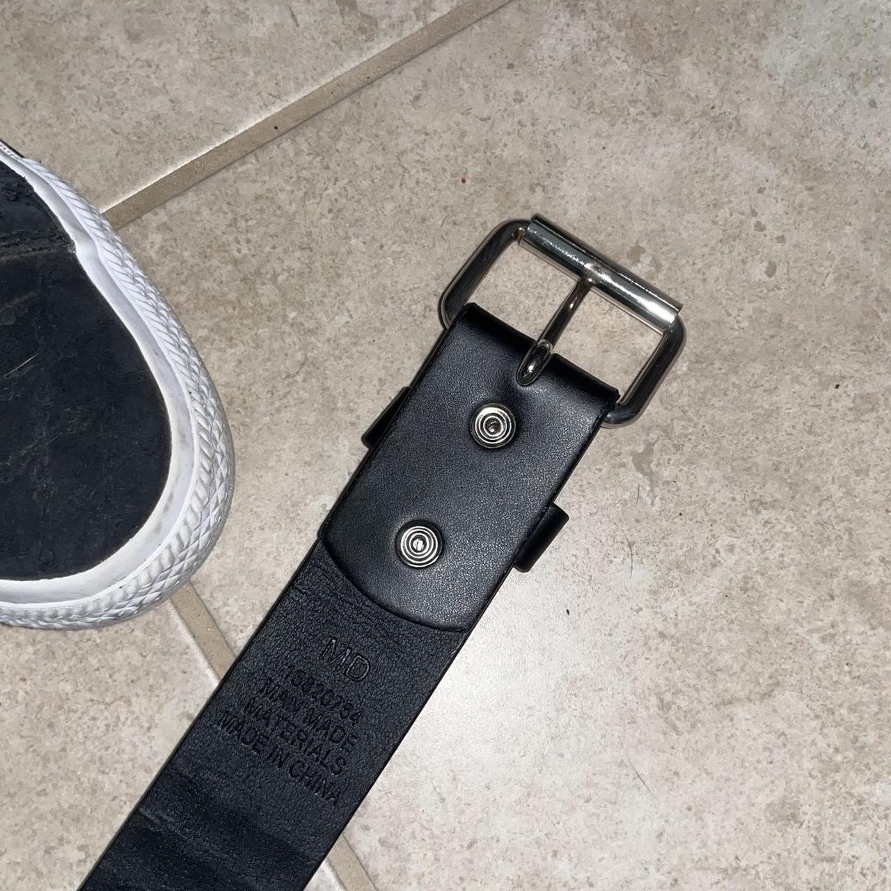 Silver studded emo belt Hot topic 39 in long - Depop