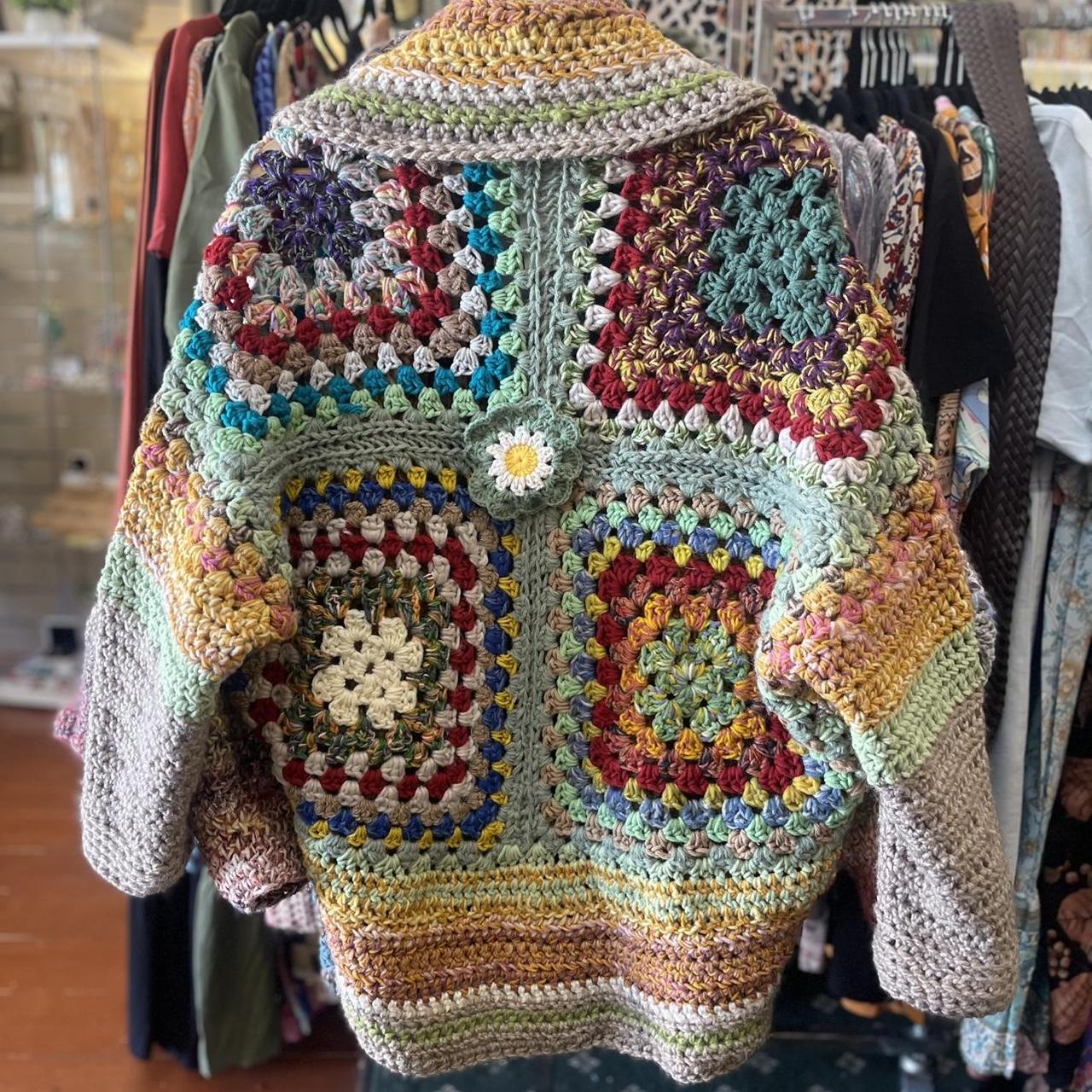 Amazing handmade knit cardigan 🧶 | Depop