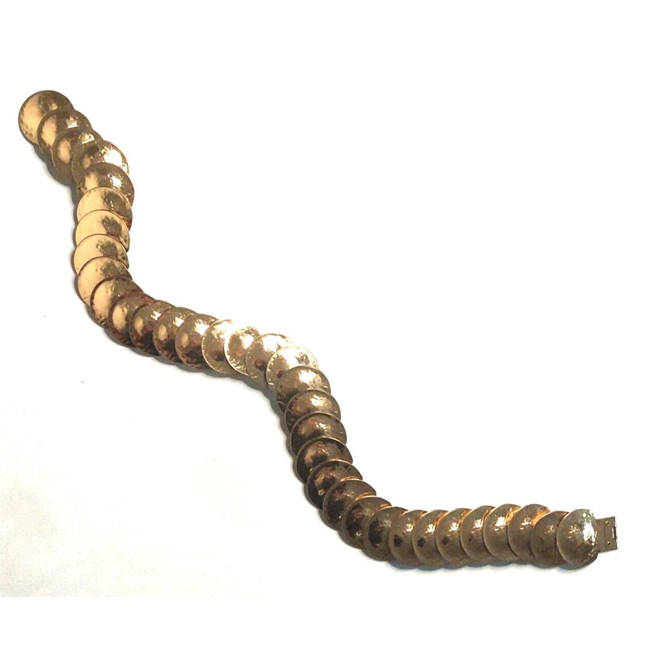 Vintage Womens Gold Disc Metal Belt One Size Is up... - Depop