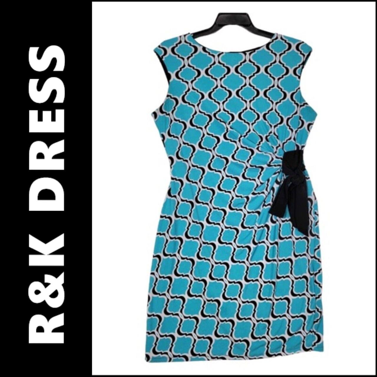 R&K Blue Dress Women Size XL Women Sleeveless... - Depop