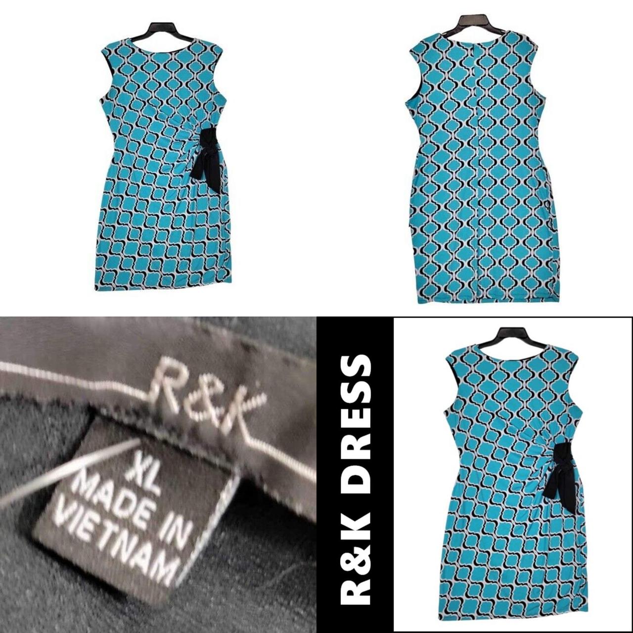 R&K Blue Dress Women Size XL Women Sleeveless... - Depop