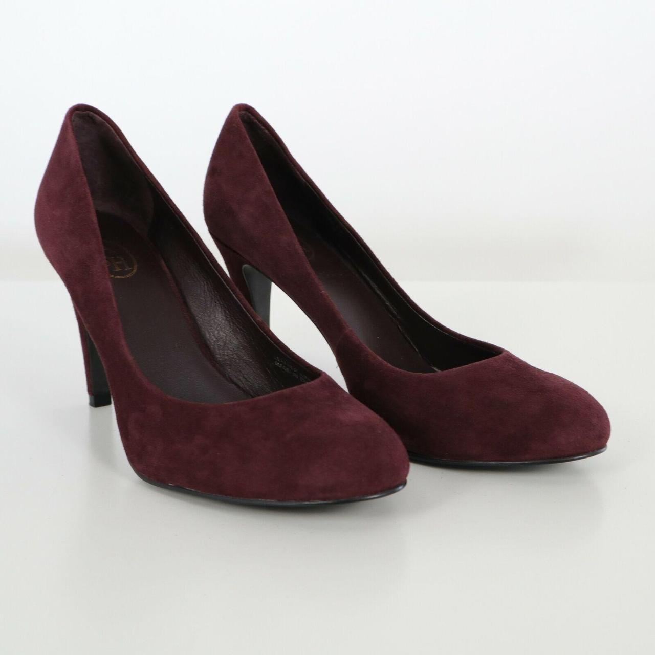 ASH Pumps Heels Womens 7.5 38 Suede Leather Burgundy... - Depop