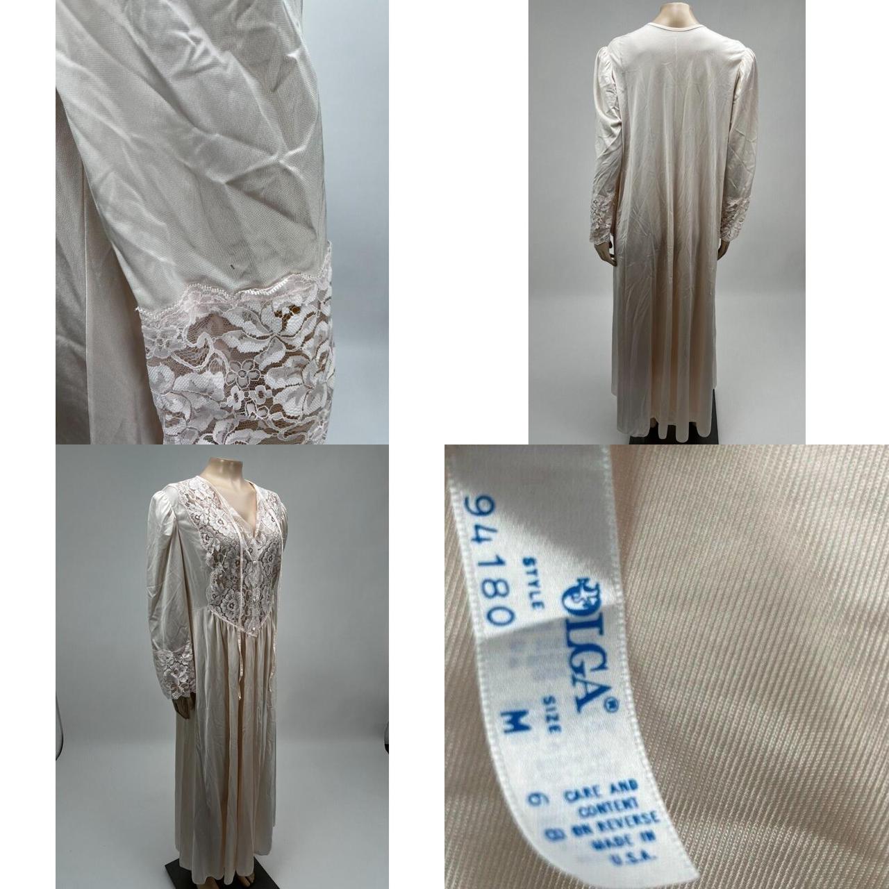 Vintage Olga Nylon Lace Robe Women's Medium Style... - Depop