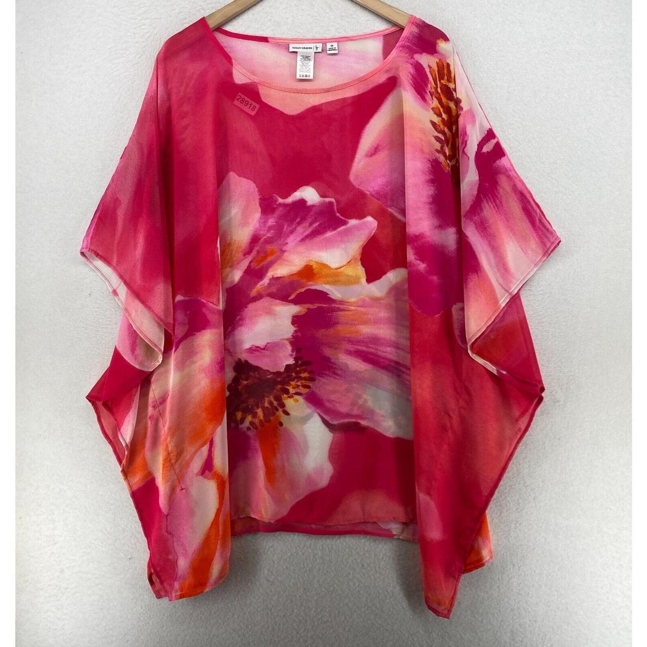 Susan Graver Womens Pink Blouse Depop