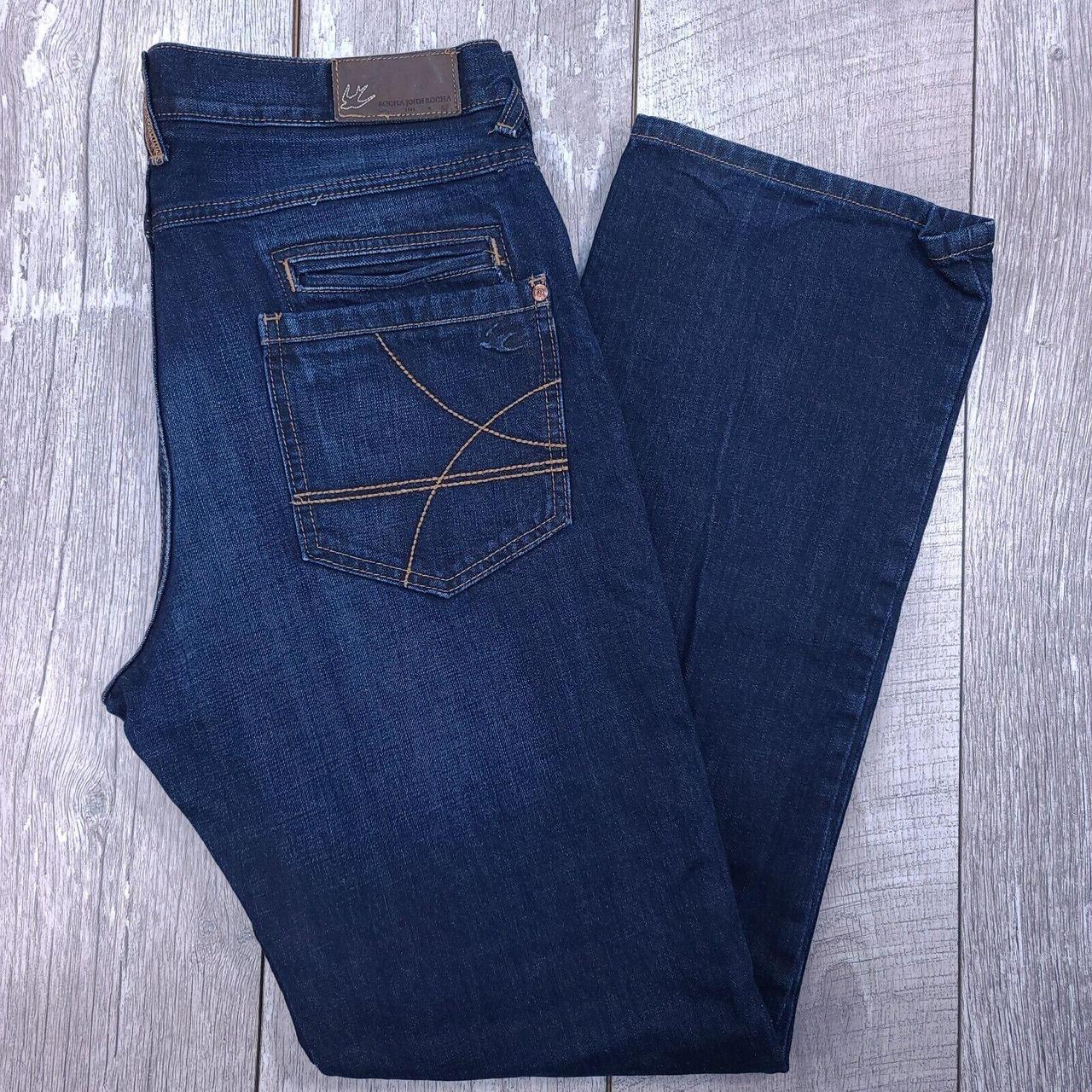 RJR Rocha John Straight Leg Jeans Mens 34x34 Dark... - Depop