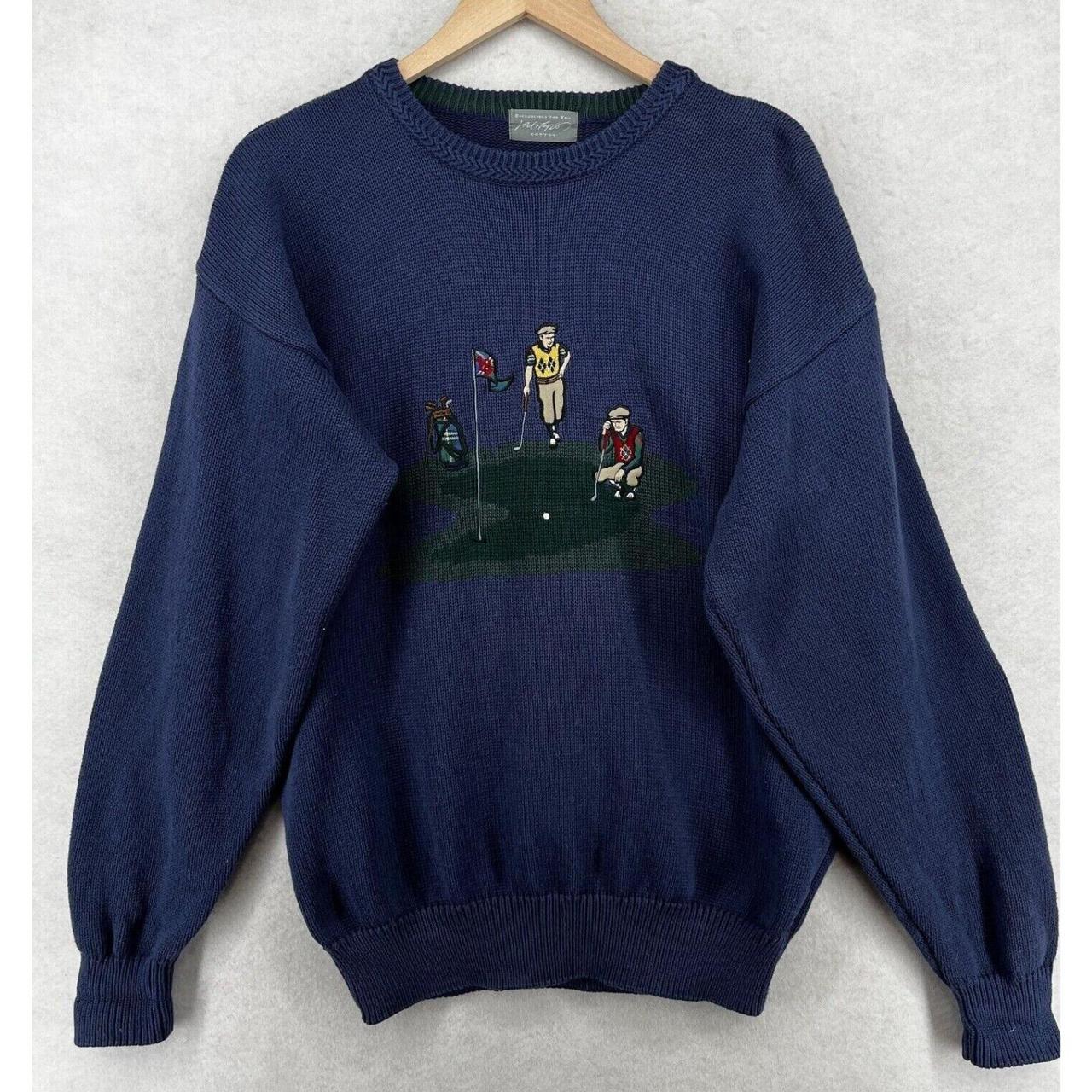 LORD & TAYLOR Golfer Intarsia Sweater Mens L... - Depop