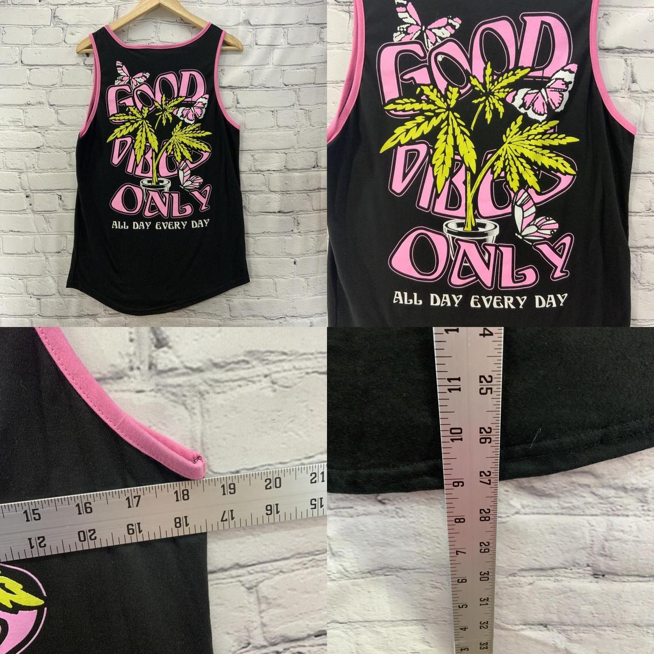 Fresh Laundry Tank Top Good Vibes Black Pink Womens... - Depop