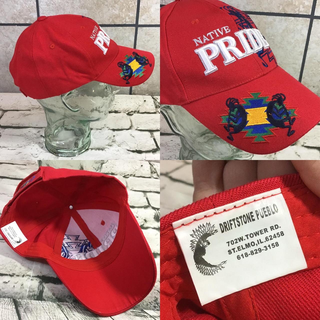 Native Pride Red Ballcap Hat Adjustable Strap... - Depop