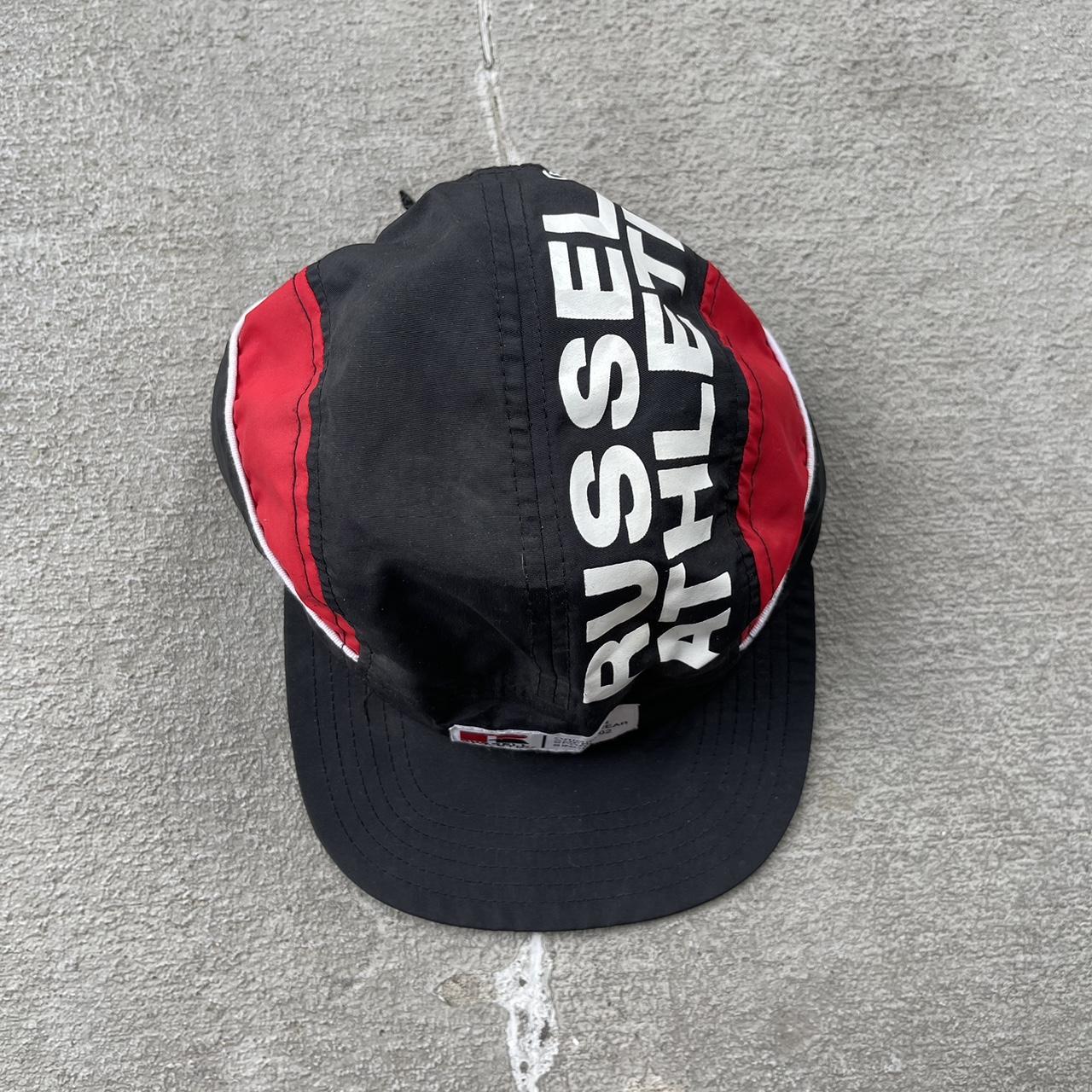 Russell Athletic Men's Black and Red Hat | Depop