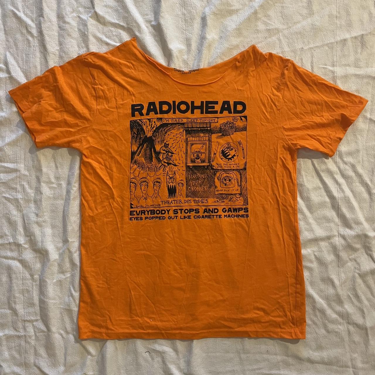 super cool Radiohead off the shoulder tee -great... - Depop