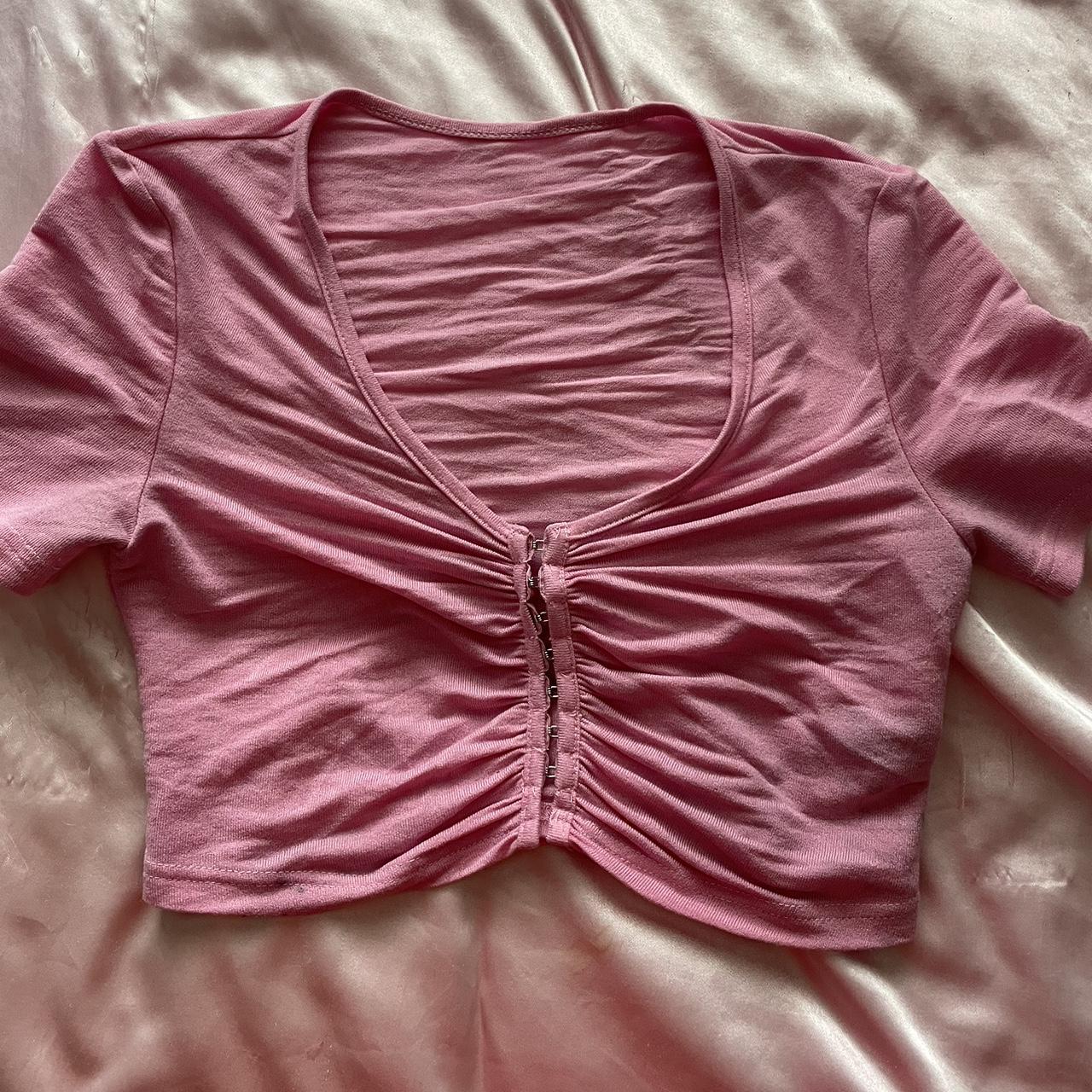 cute pink crop top!💝💞💖 photos of me wearing the top... - Depop