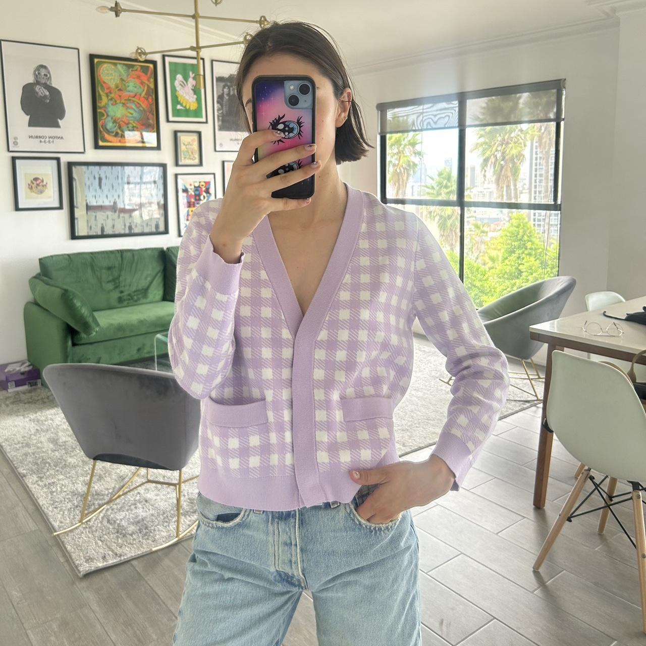 light purple maje cardigan 👉🏻amazing condition... - Depop