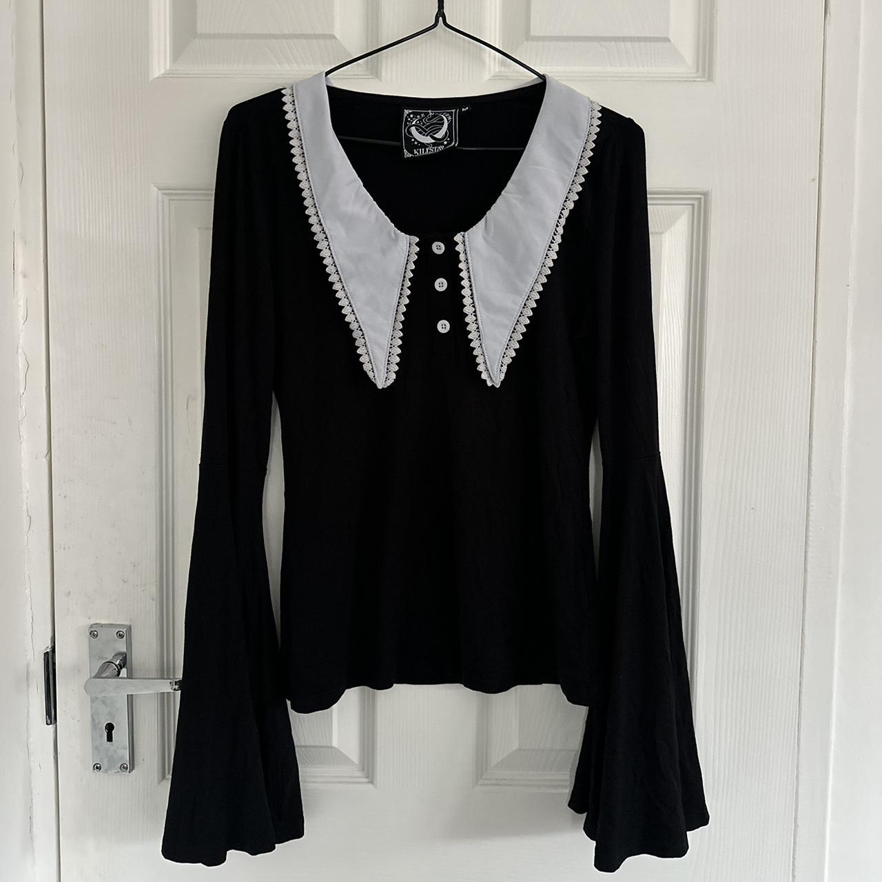 Killstar Morianna Collar Blouse UK Size M Worn a... - Depop