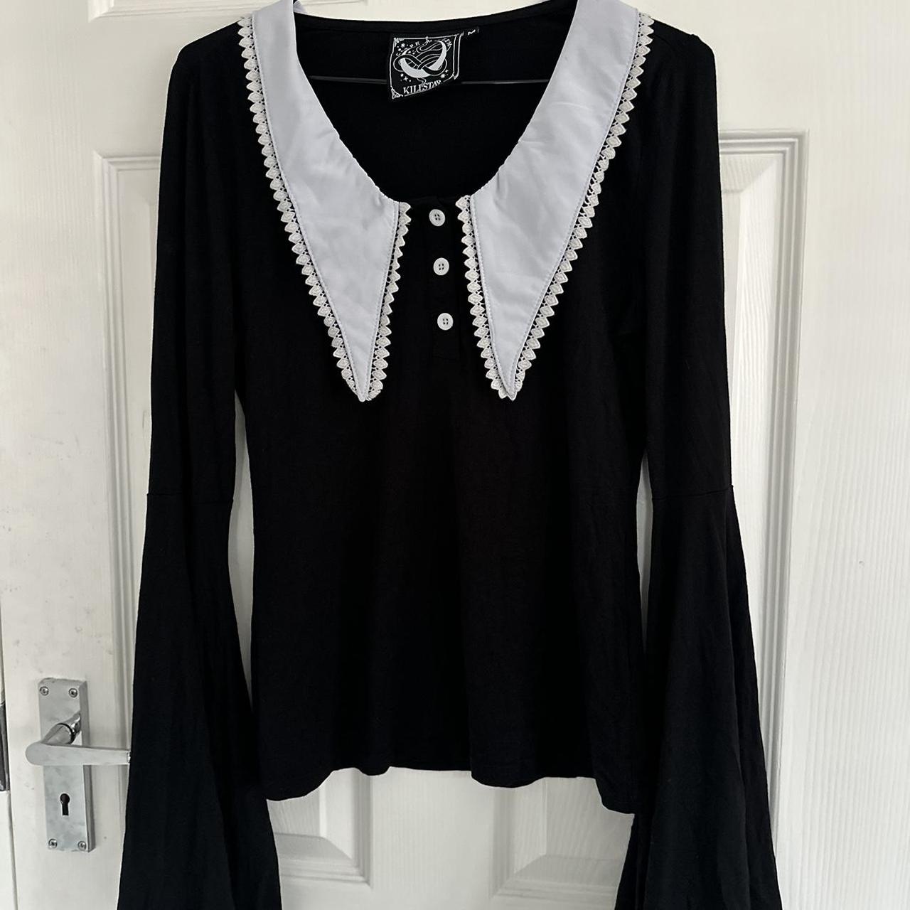 Killstar Morianna Collar Blouse UK Size M Worn a... - Depop