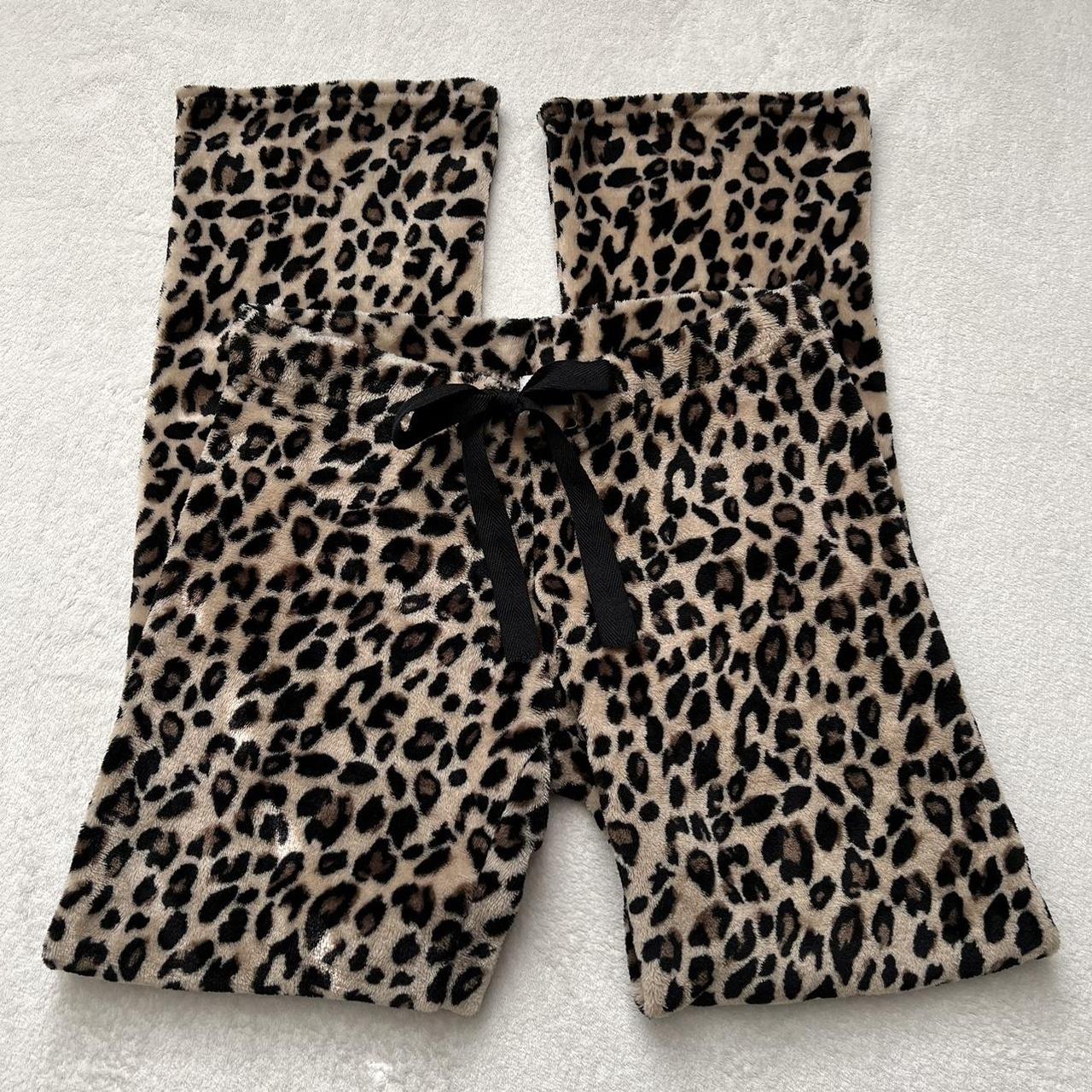 fluffy leopard pajama pants Very comfortable,... - Depop