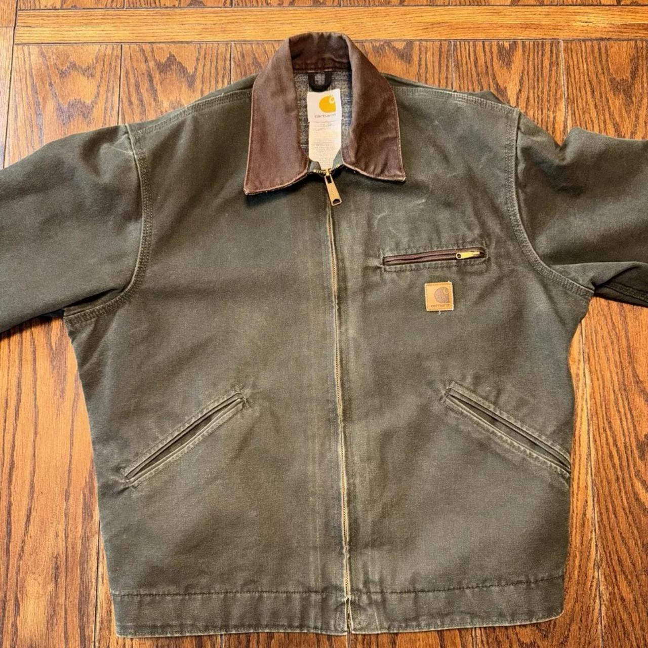 Carhartt J97 MOS Detroit Jacket Medium Moss Green... - Depop