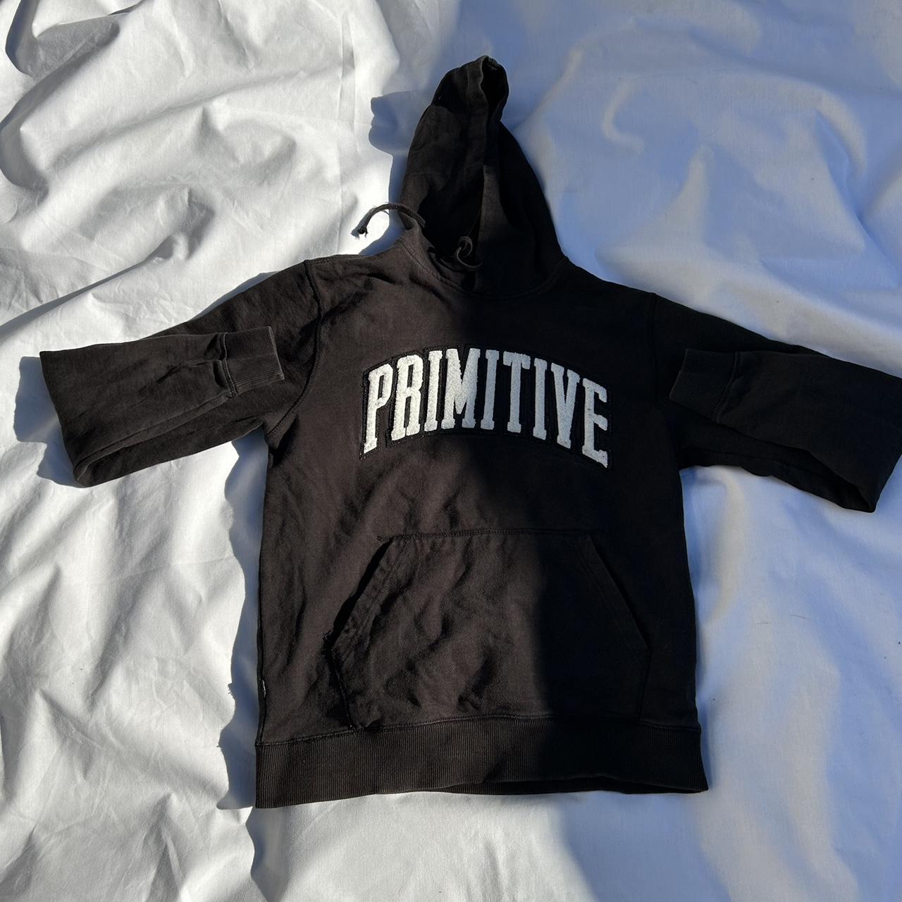primitive hoodie with soft primitive embroidery... - Depop