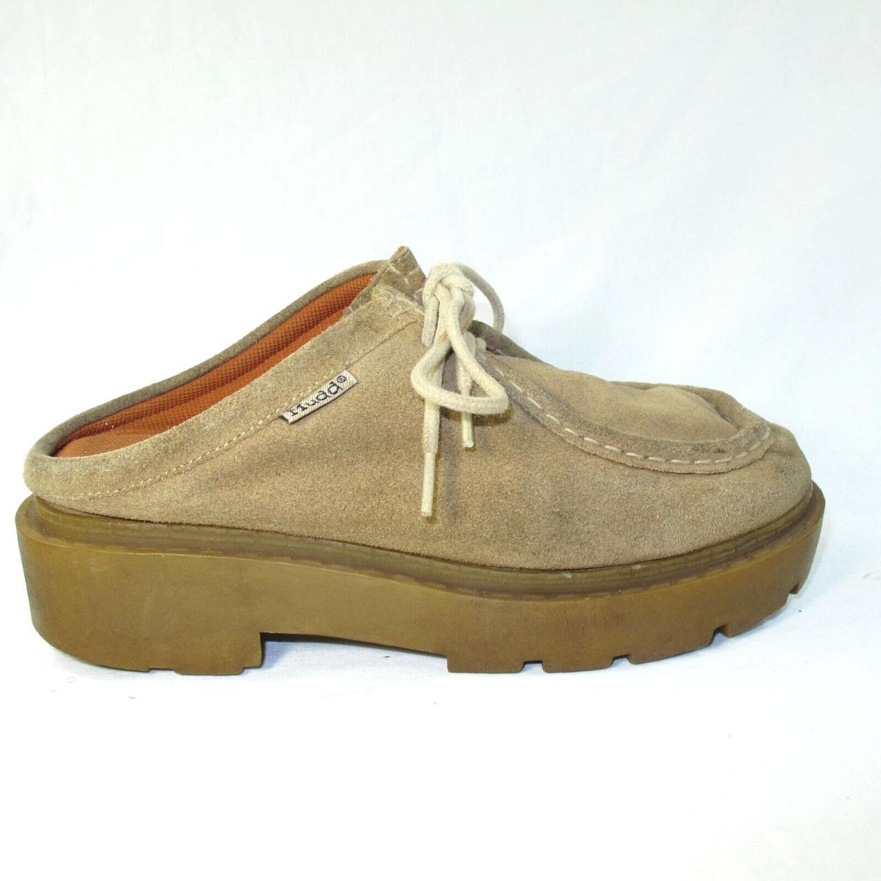 Mudd Women's Y2K 90s Chunky Platform Leather Mules... - Depop