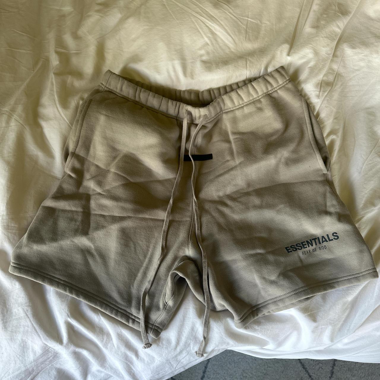 Tan Essentials Fear of God Shorts Men’s Medium - Depop