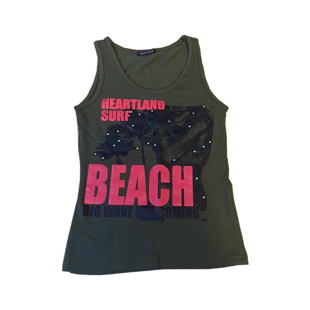 Gyaru style tank top ⊹˚. ♡.𖥔 ݁ ˖ With rhinestone... - Depop