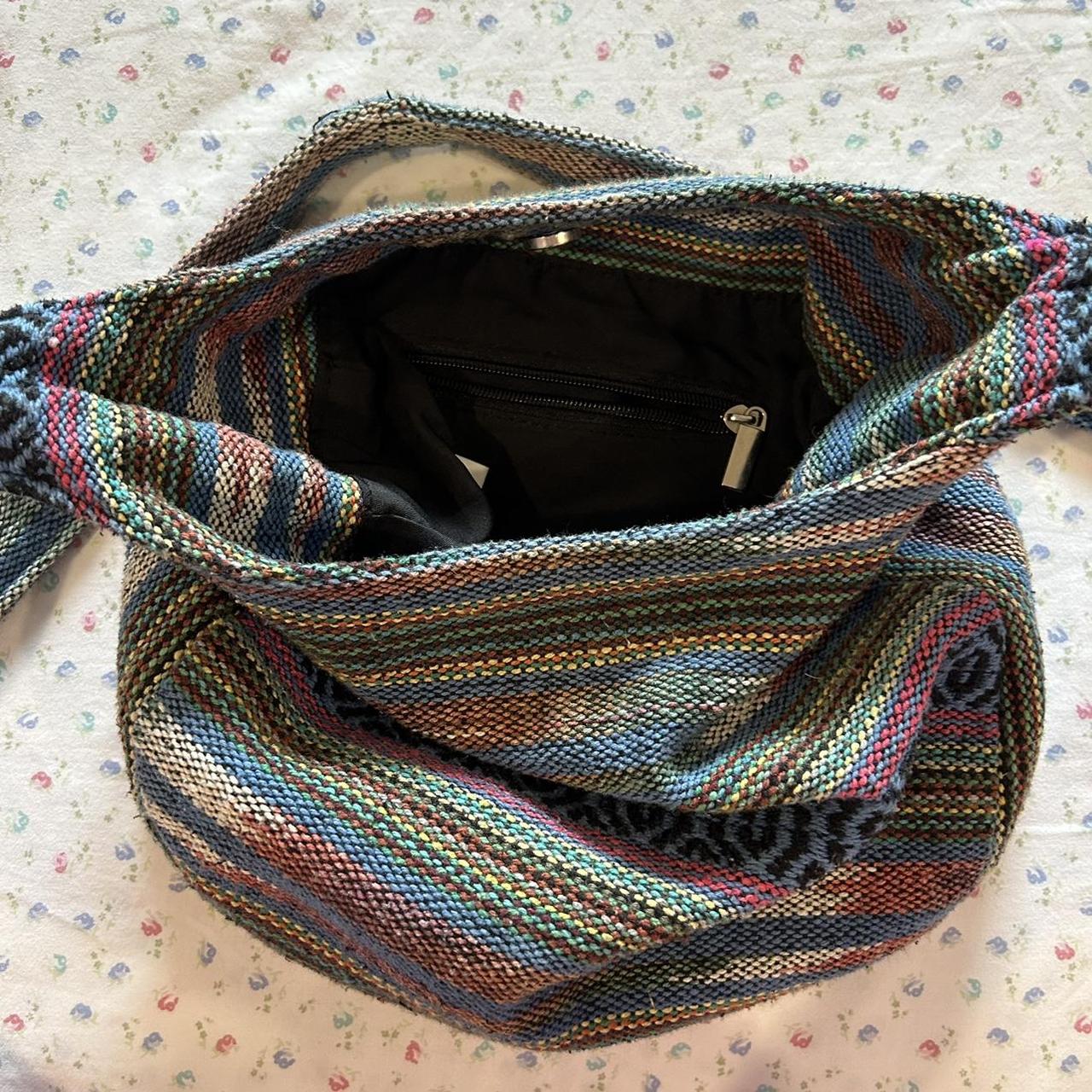 earthbound woven crossbody purse bag inside is black... - Depop