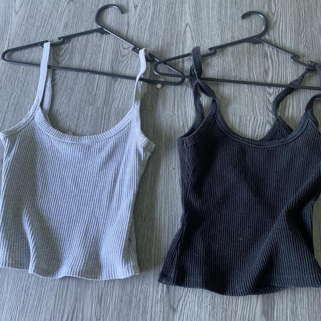 black and grey riri tanks hardly worn 2 for 10$ ... - Depop