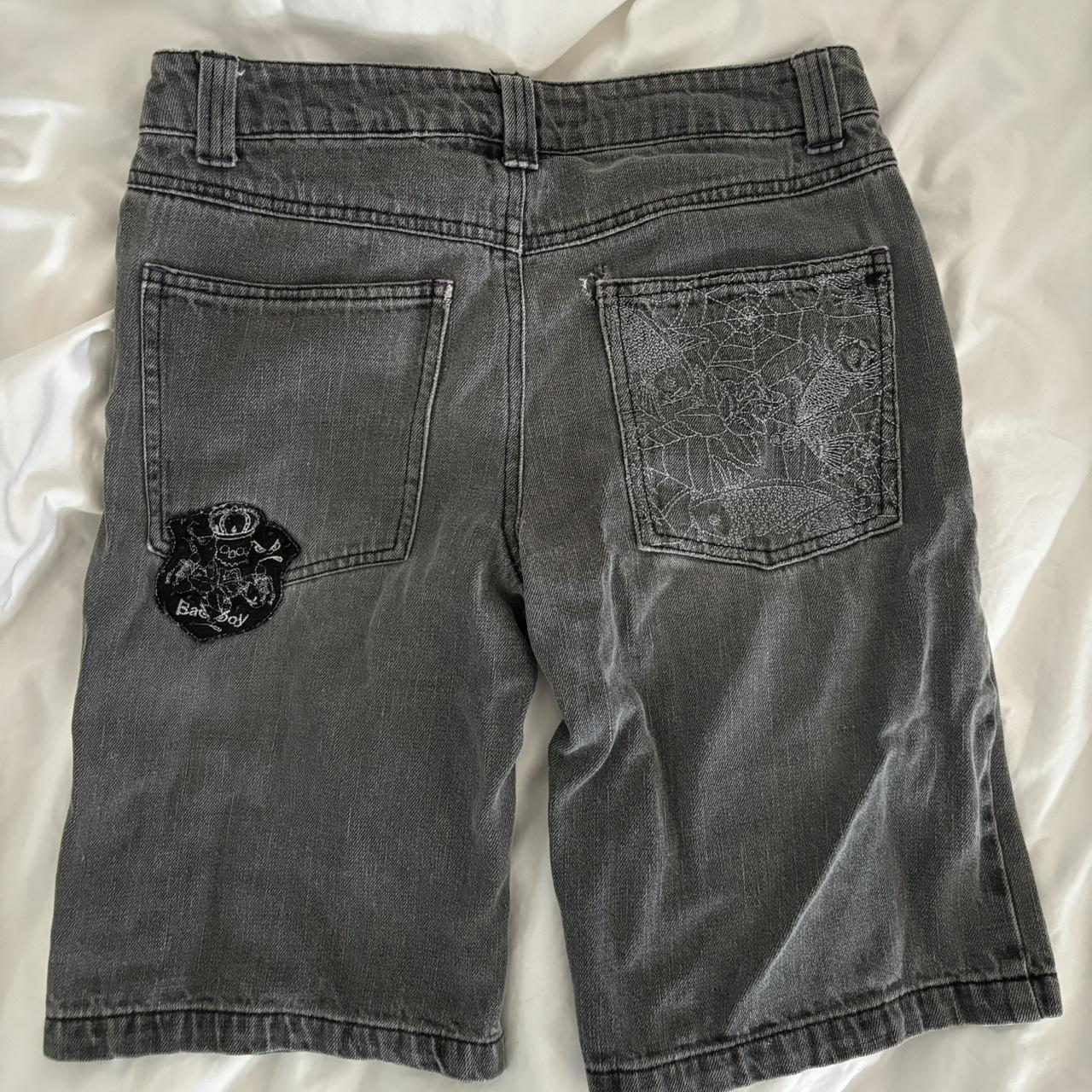 Bad Boy sick denim embroidered jorts !! kids/boys... - Depop