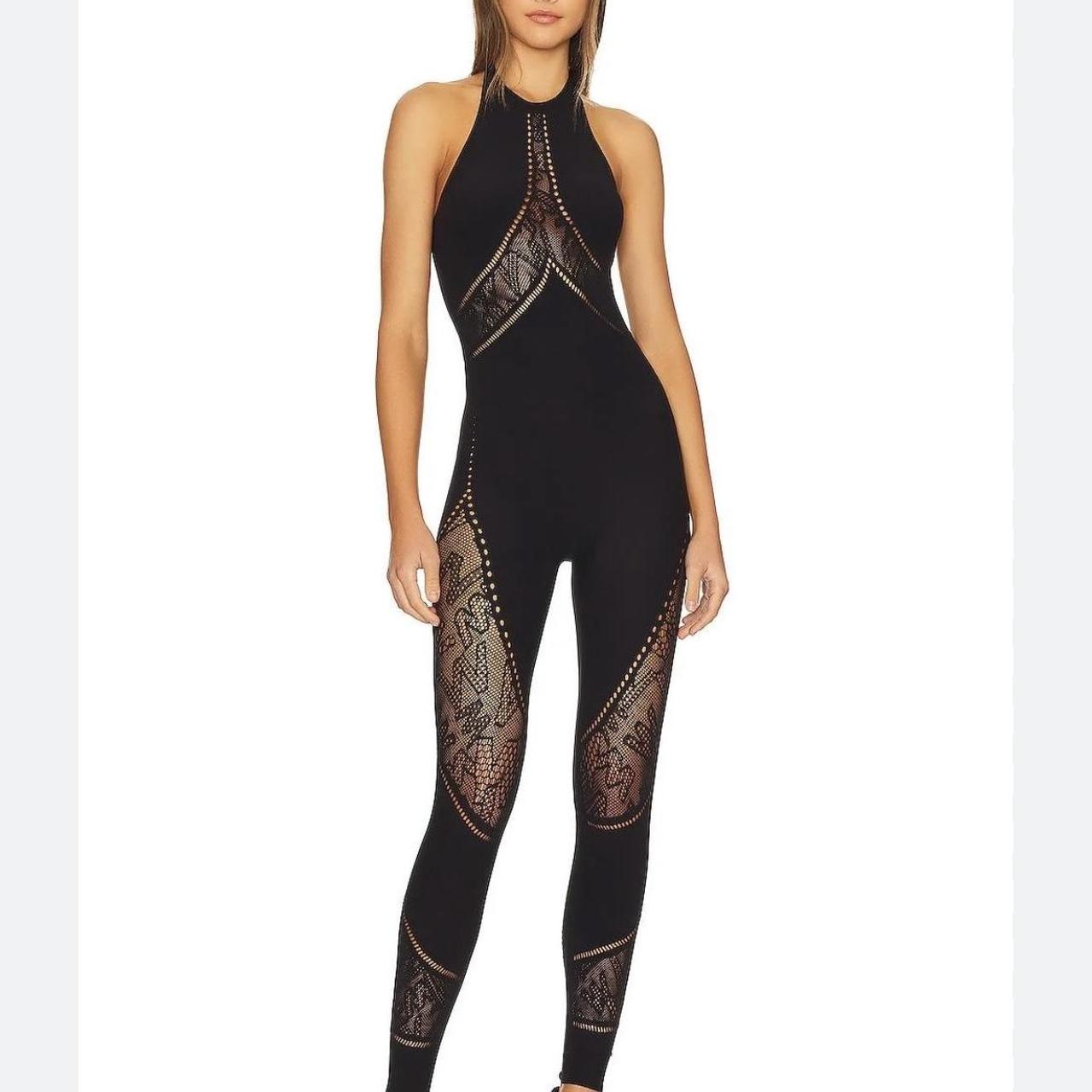 Wolford sporty net jumpsuit worn once size xs would... - Depop