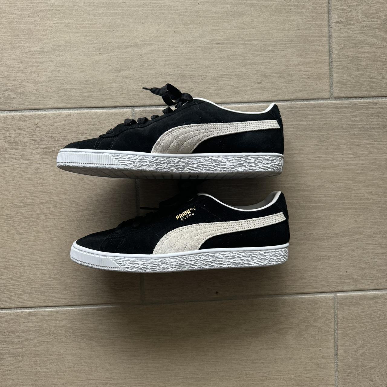 Puma suede black sneakers - Size 10UK (worn once) - Depop