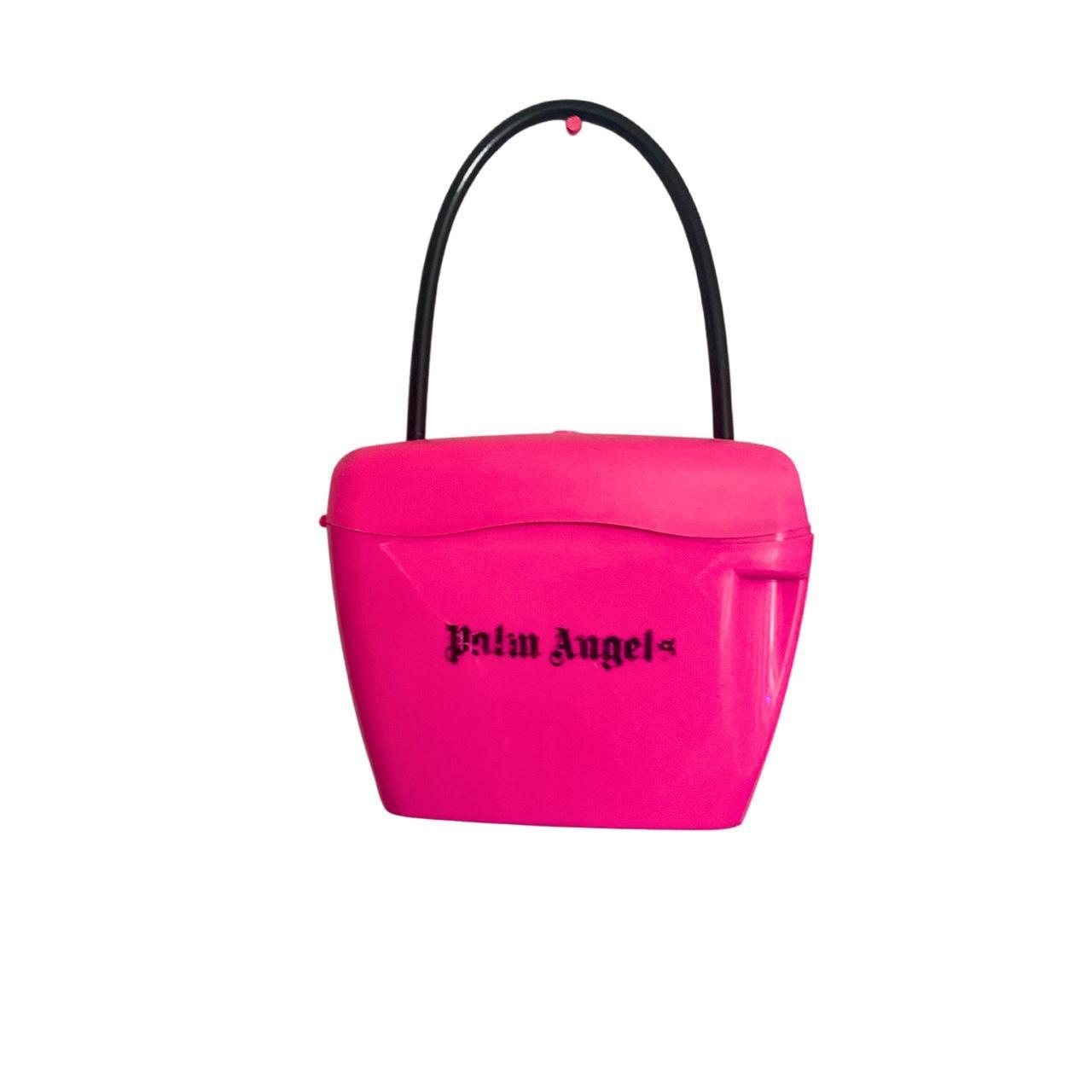 Palm Angels Pink Paddle Lock Bag Bottom of s is faded - Depop