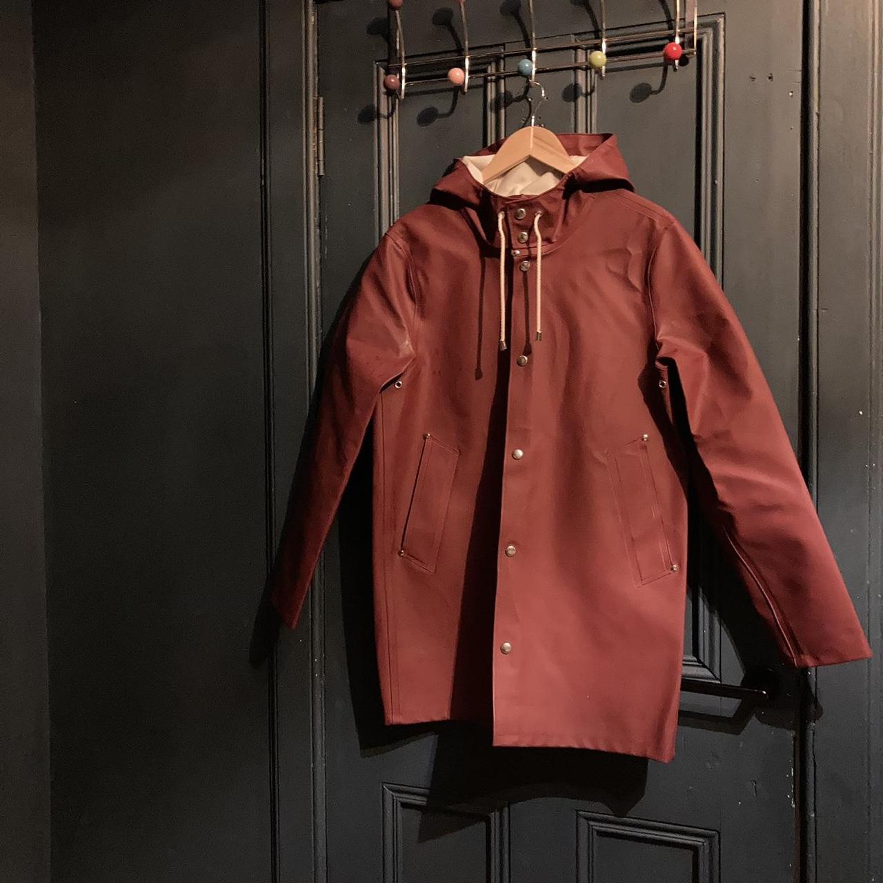Stutterheim Burgundy Raincoat The classic... - Depop