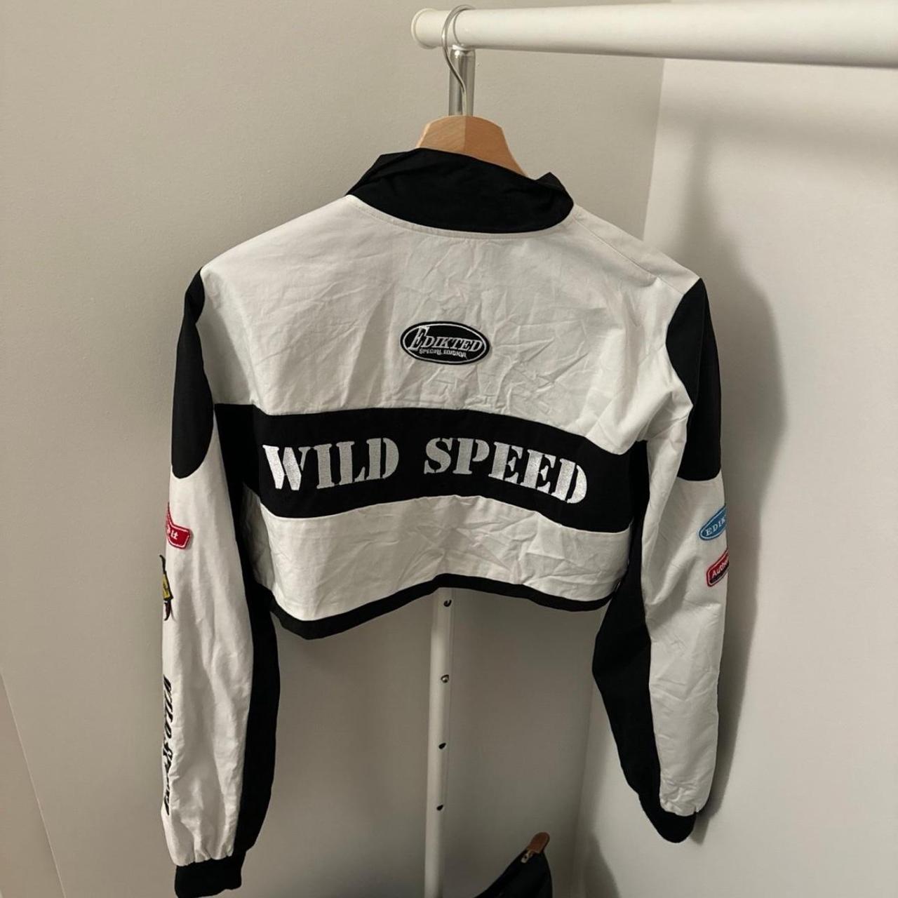 Edikted Cropped Racing Jacket #croppedjacket... - Depop