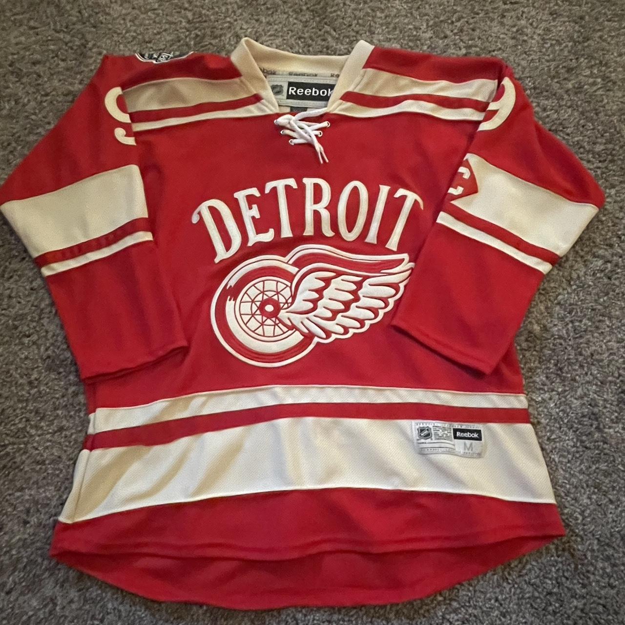 Reebok Men's Red and White Top | Depop