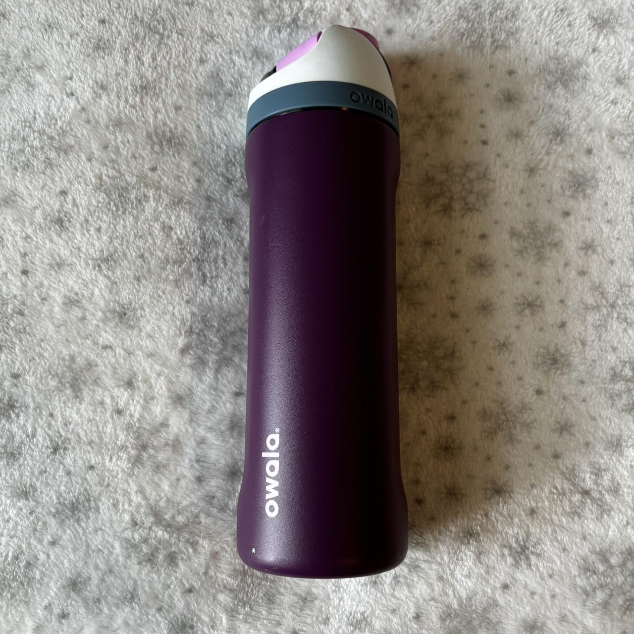 Purple and white Owala water bottle #waterbottle #owala - Depop