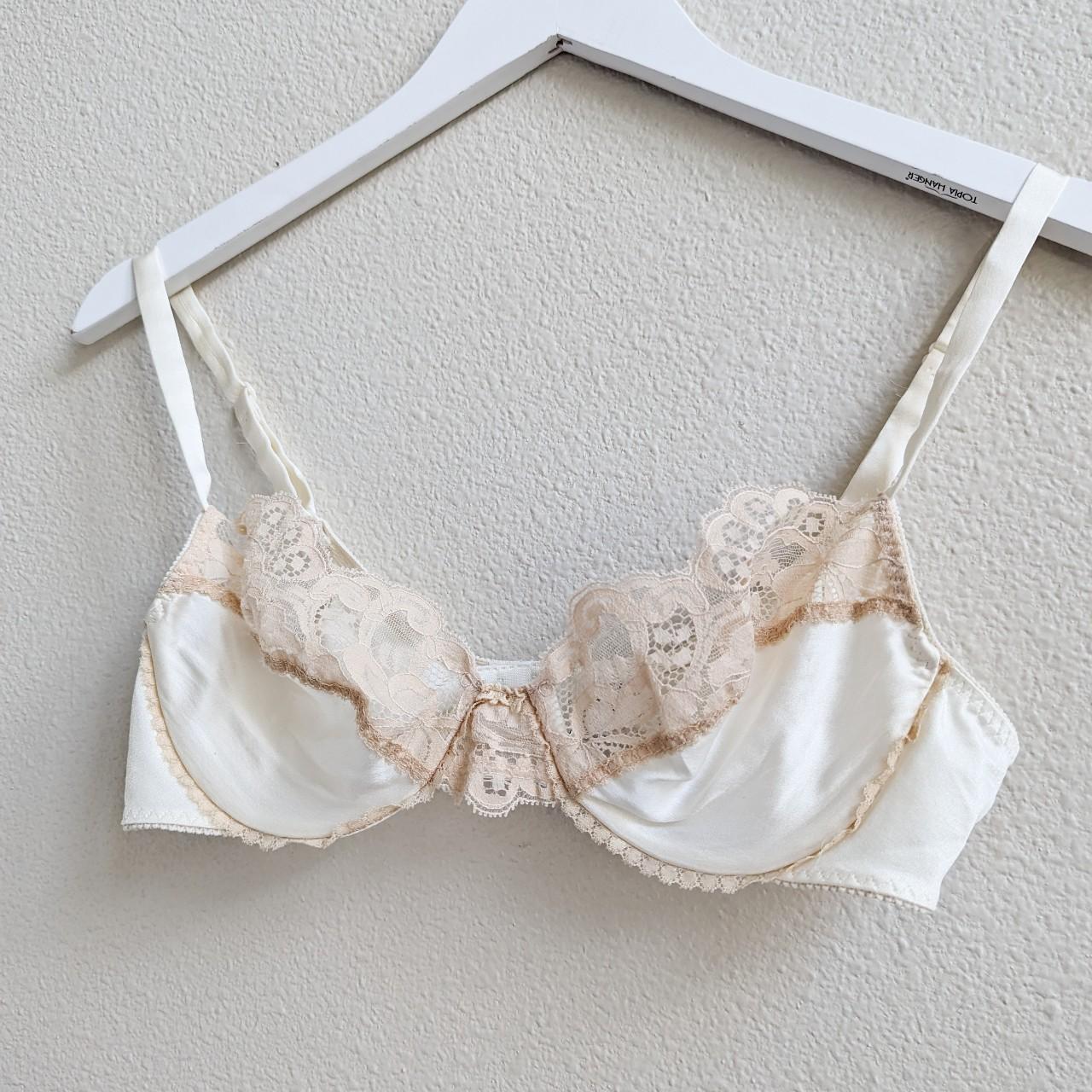 Dior Women's White and Cream Bra | Depop