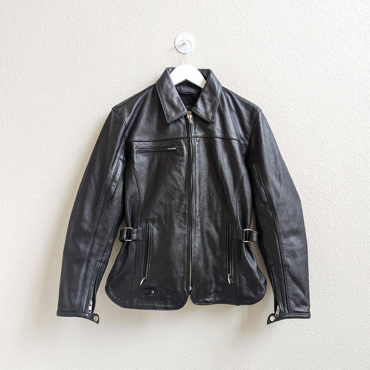 Joe Rocket Black Leather Motorcycle Jacket Women's... - Depop