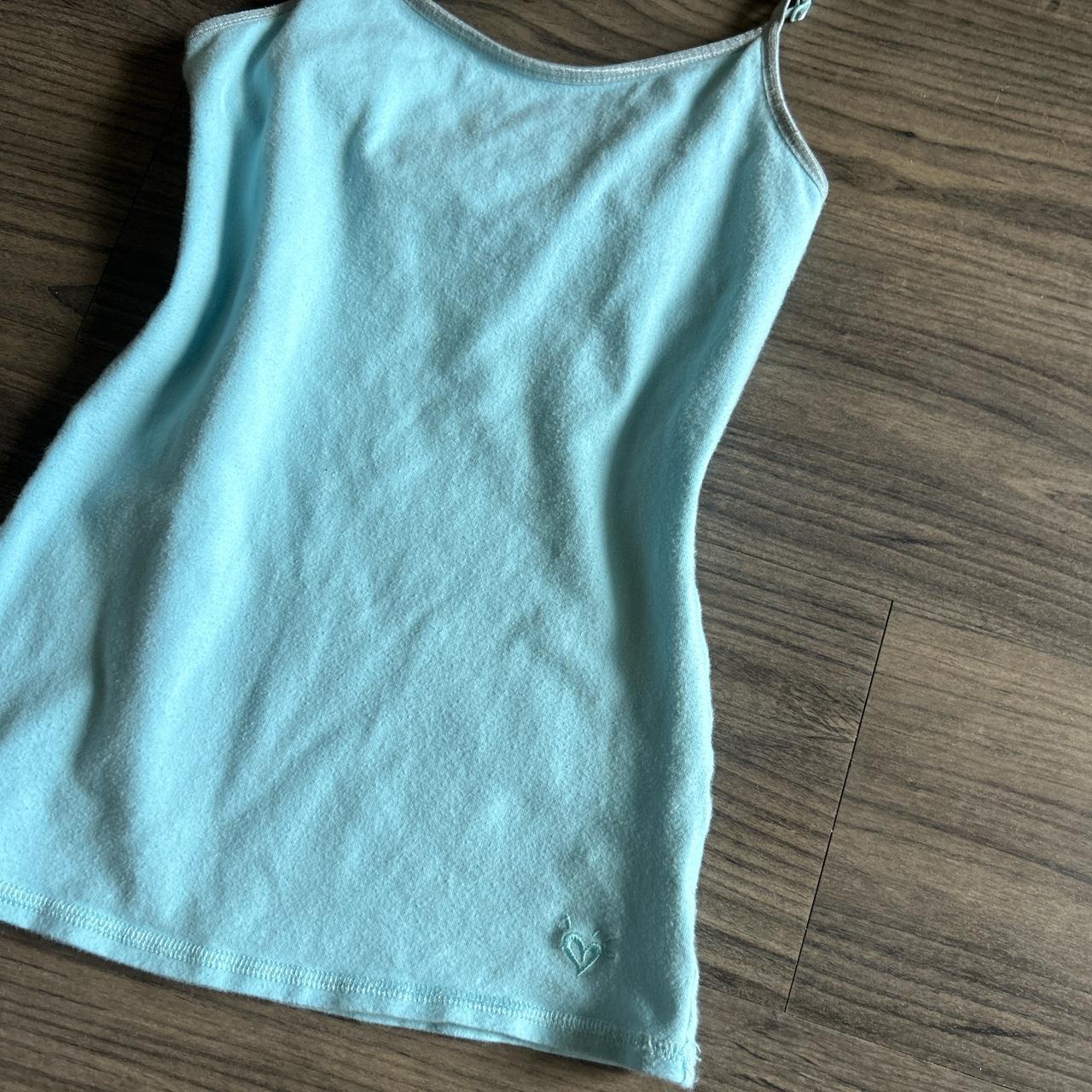 vintage y2k baby blue cami from justice has a built... | Depop