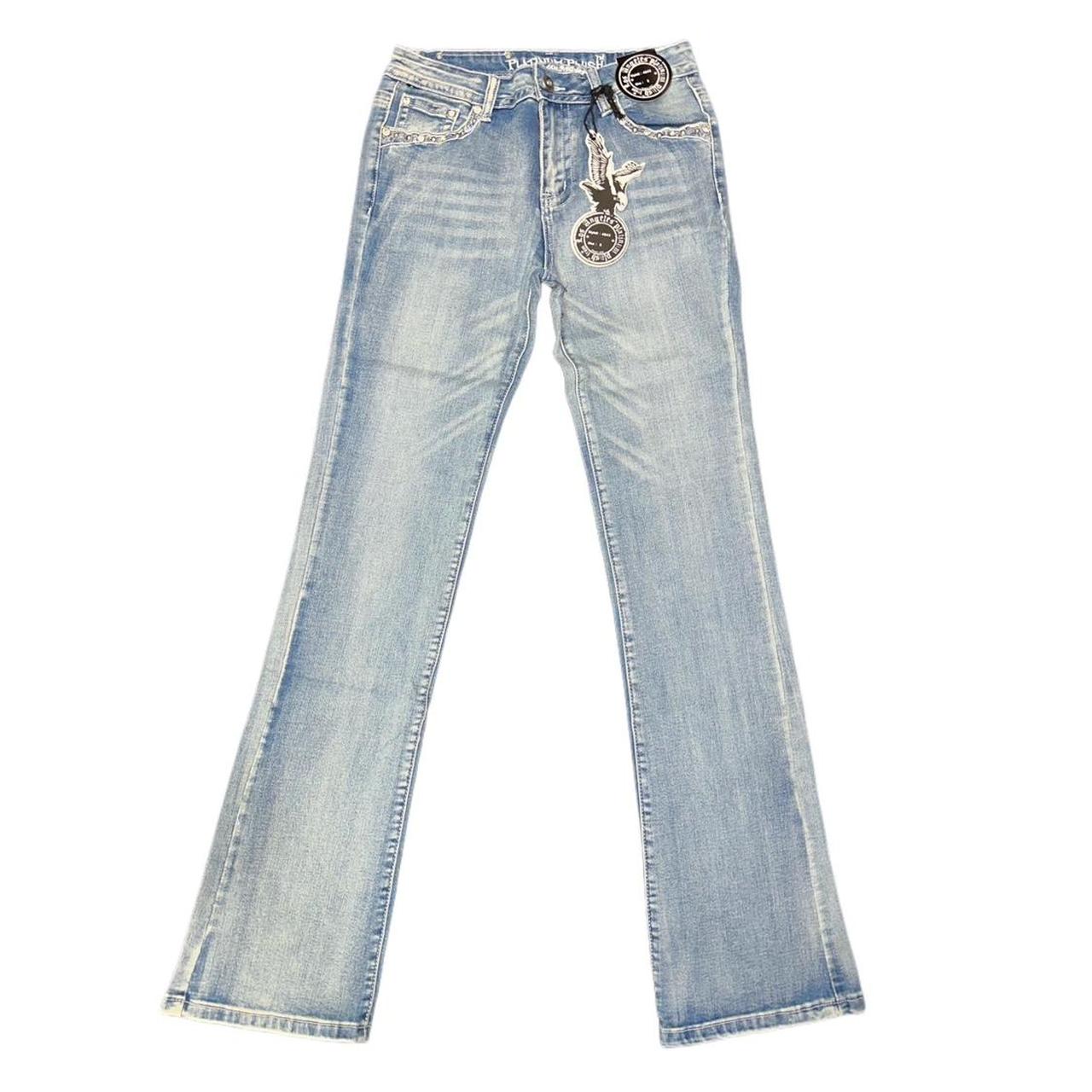 y2k skull bling tramp stamp jeans pistol / gun... - Depop