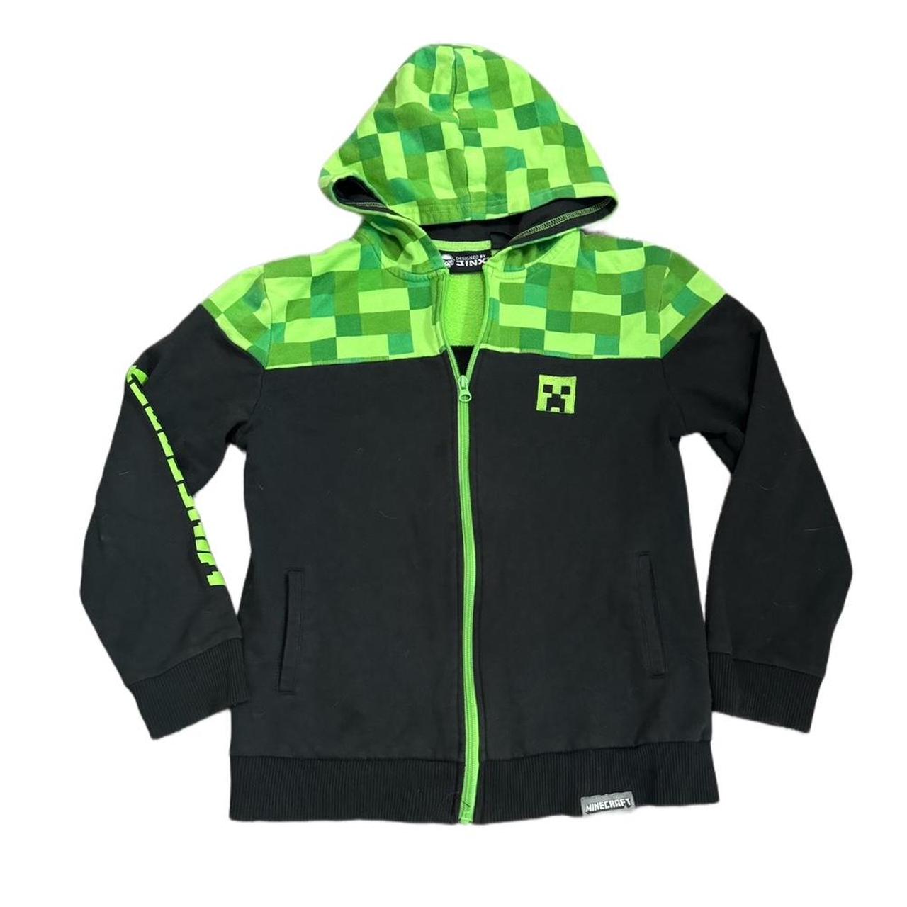 minecraft creeper hoodie pit to pit : 18 inches... - Depop