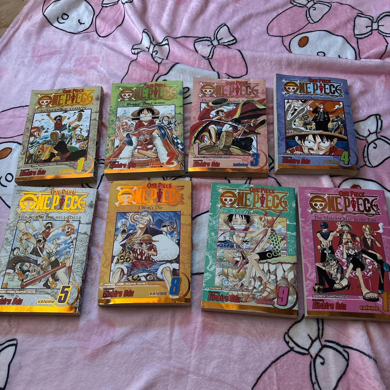 one piece manga 1-5 8 9 and 11 i’m not really sure... | Depop