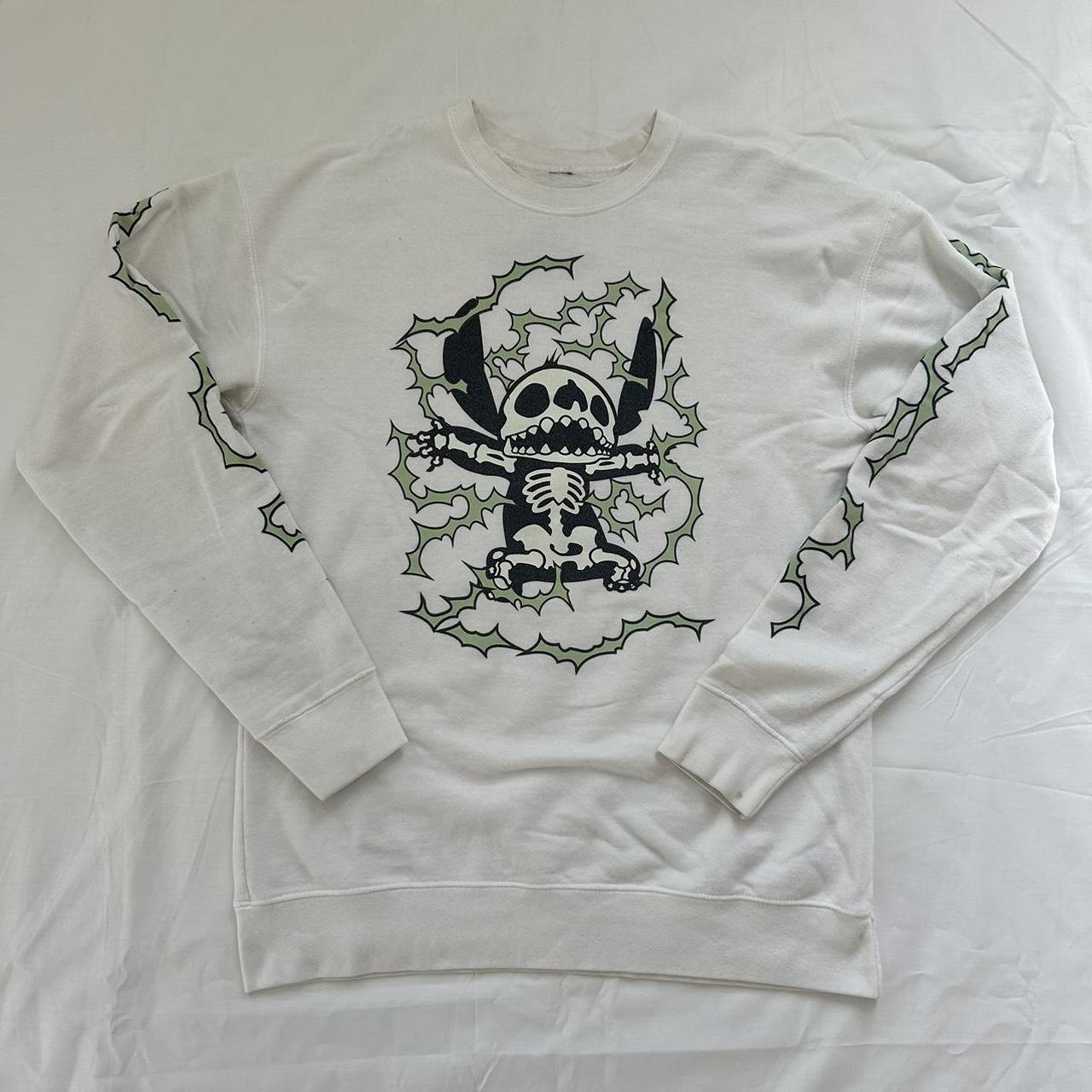 Disney Stitch sweatshirt (S) Electrocuted graphic.... - Depop