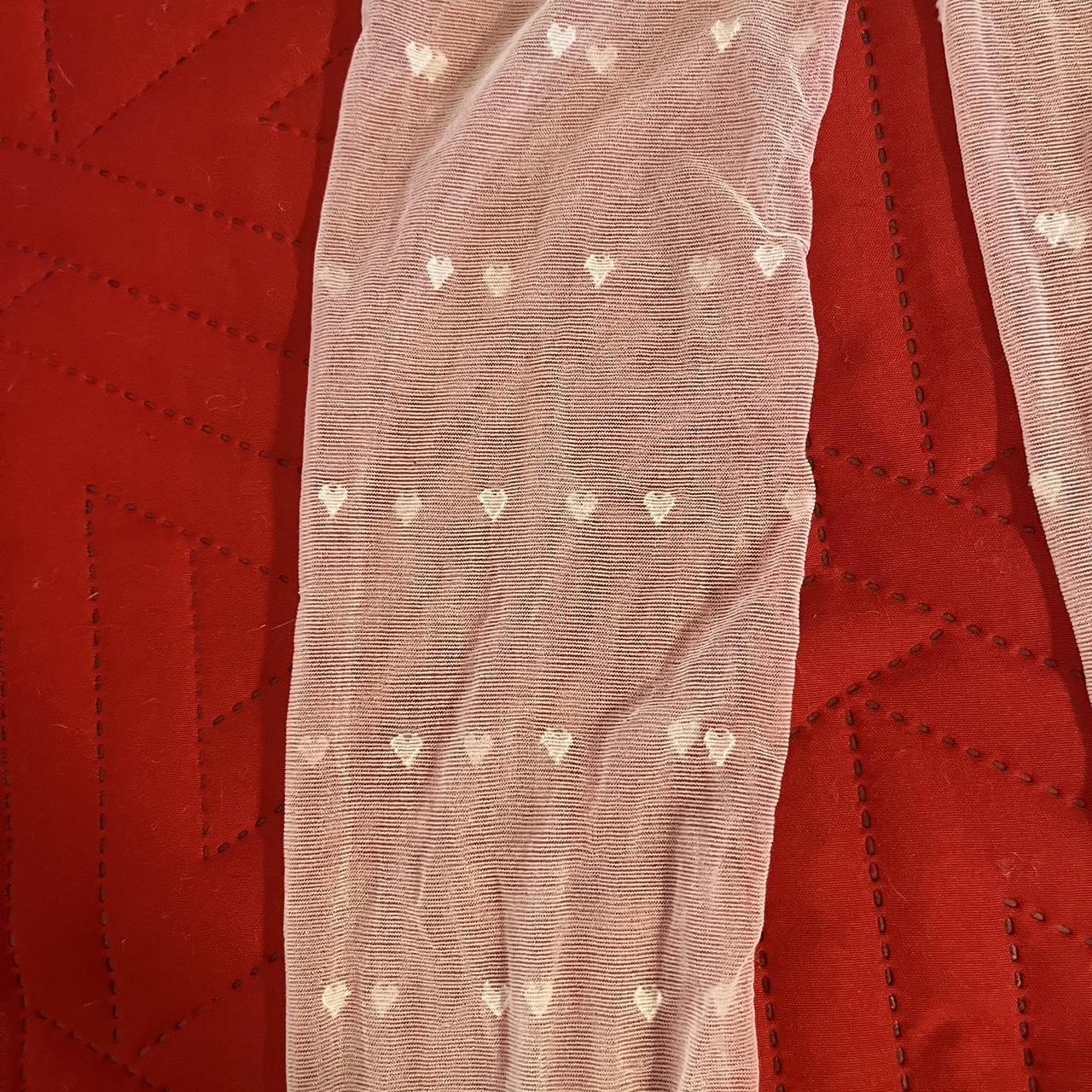 ROMWE white heart tights. They run small. Been worn... - Depop